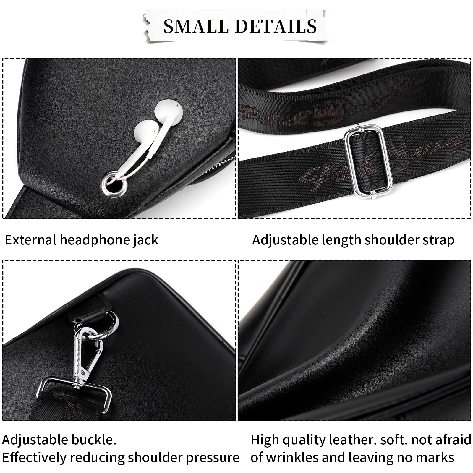 FSD.WG sling Backpack for Men Chest Bag Crossbody Shoulder Bags Travel Bag Purse for Men with Water Resistant