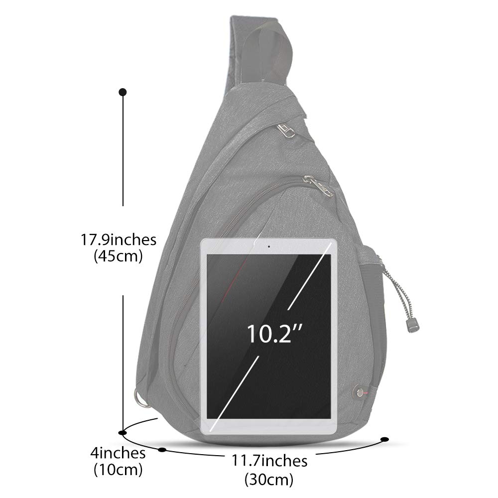 OutdoorMaster Sling Bag - Crossbody Shoulder Chest Urben/Outdoor/Travel Backpack for Women & Men (Gray)