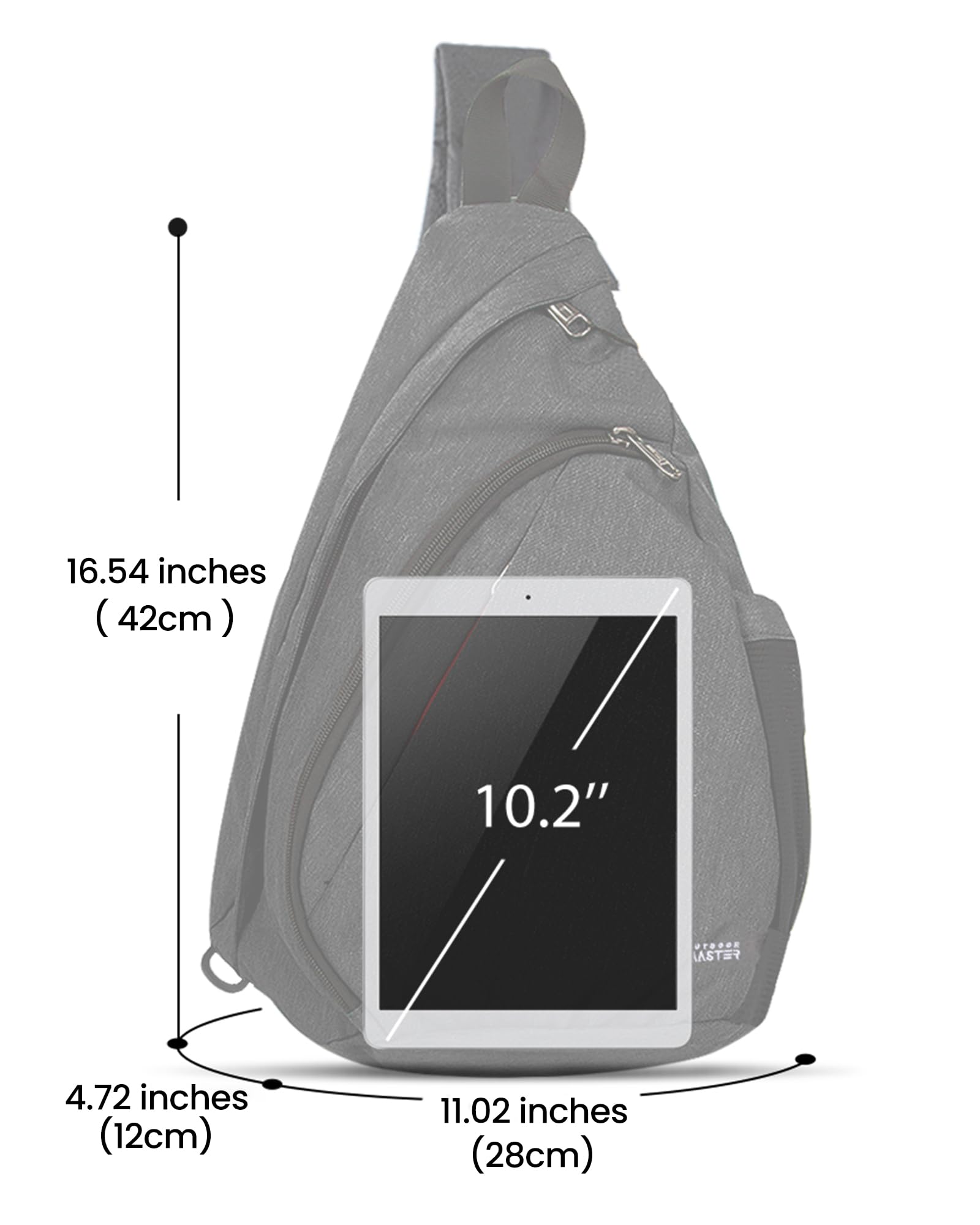 OutdoorMaster Sling Bag - Crossbody Shoulder Chest Urben/Outdoor/Travel Backpack for Women & Men (Gray)