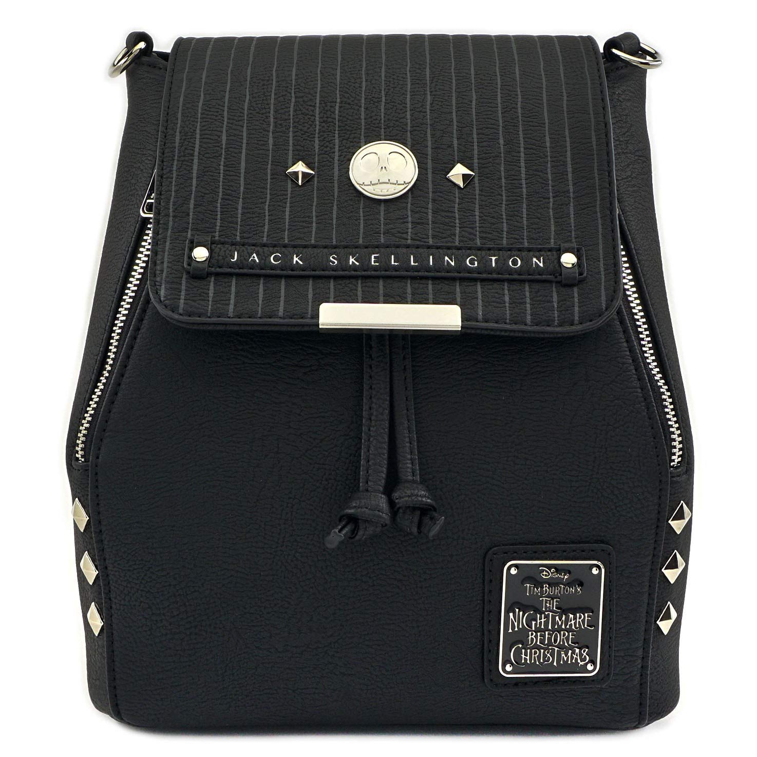 Loungefly Nightmare Before Christmas Convertible Mini Backpack, Black