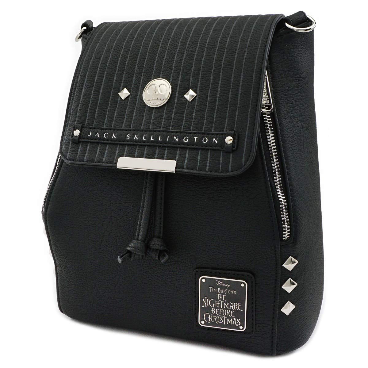 Loungefly Nightmare Before Christmas Convertible Mini Backpack, Black