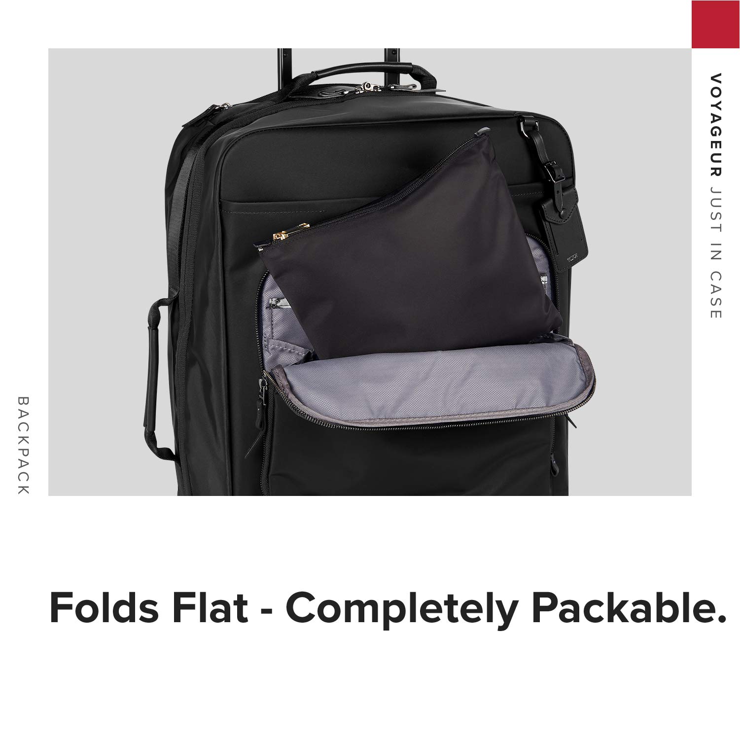 TUMI - Voyageur Just In Case Backpack - Lightweight Foldable Packable Travel Daypack for Women - Black
