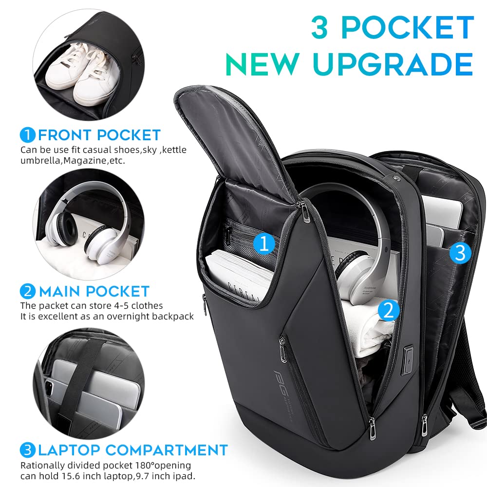 Business Smart Backpack Waterproof fit 15.6 Inch Laptop Backpack with USB Charging Port,Travel Durable Backpack