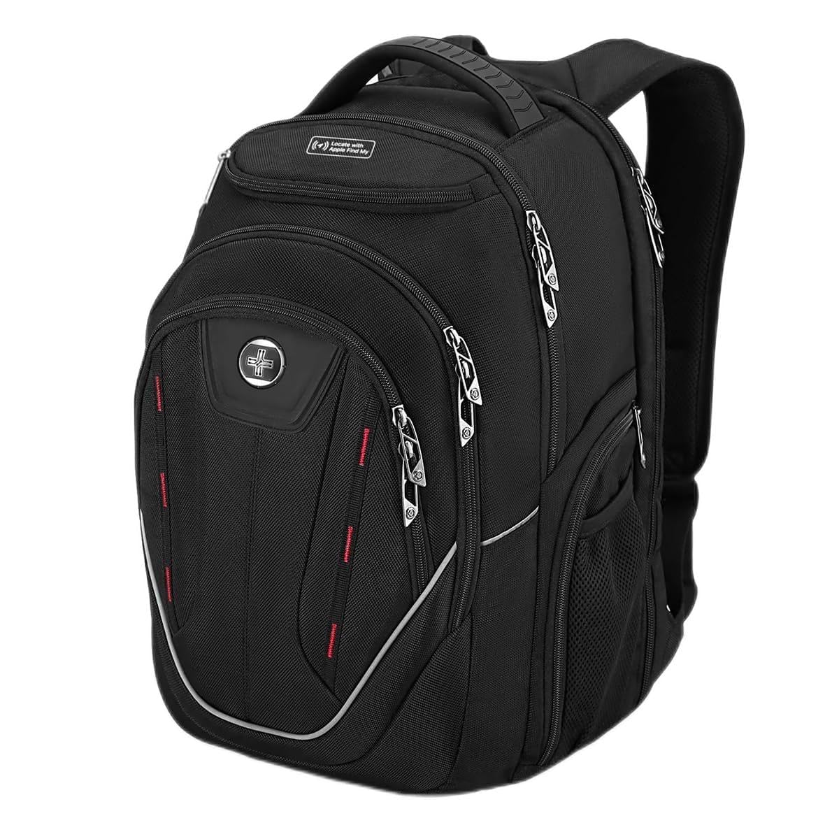 Swissdigital Design Terabyte TSA Laptop Backpack Men's USB Charging Port Large Capacity Business Travel Backpack Black（J16BTFB-41）| With Apple Find My Network