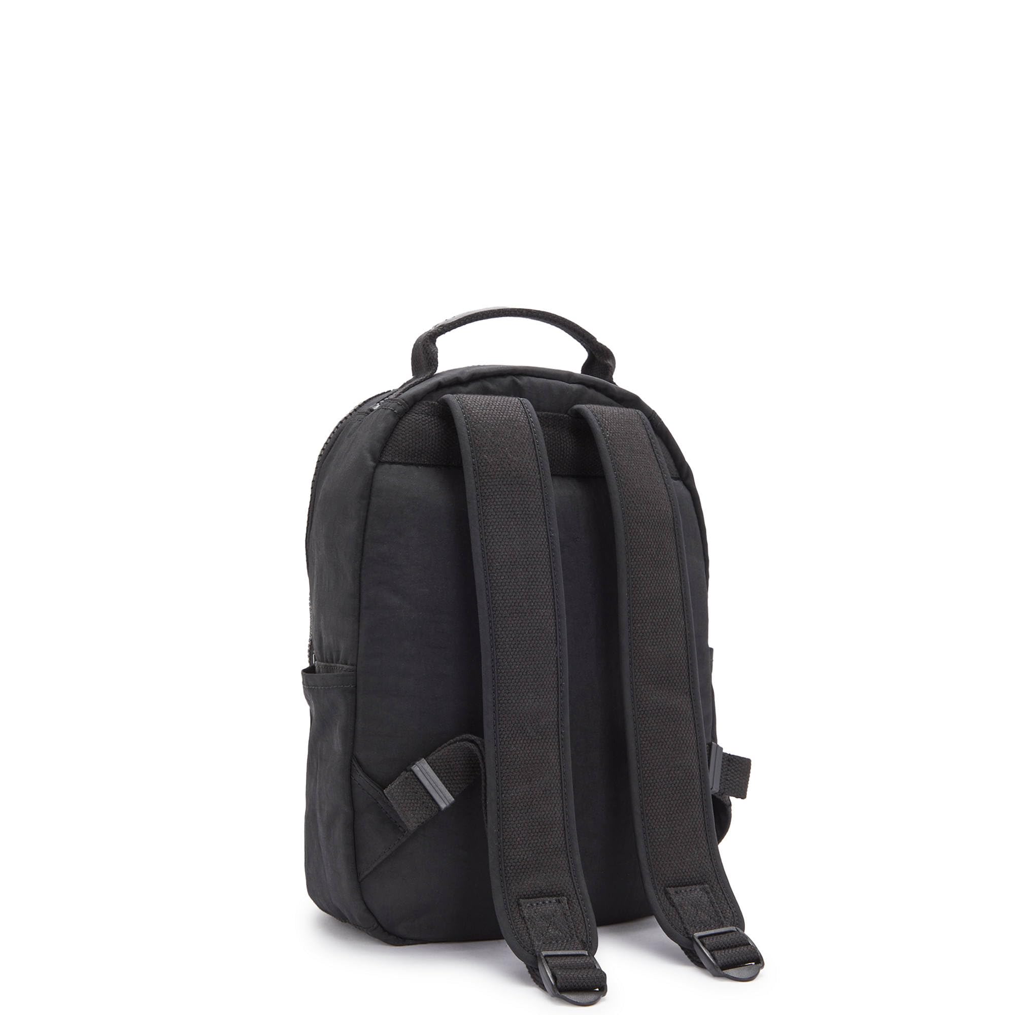Kipling Women's Seoul Small Backpack, Durable, Padded Shoulder Straps with Tablet Sleeve, School Bag, Black Noir