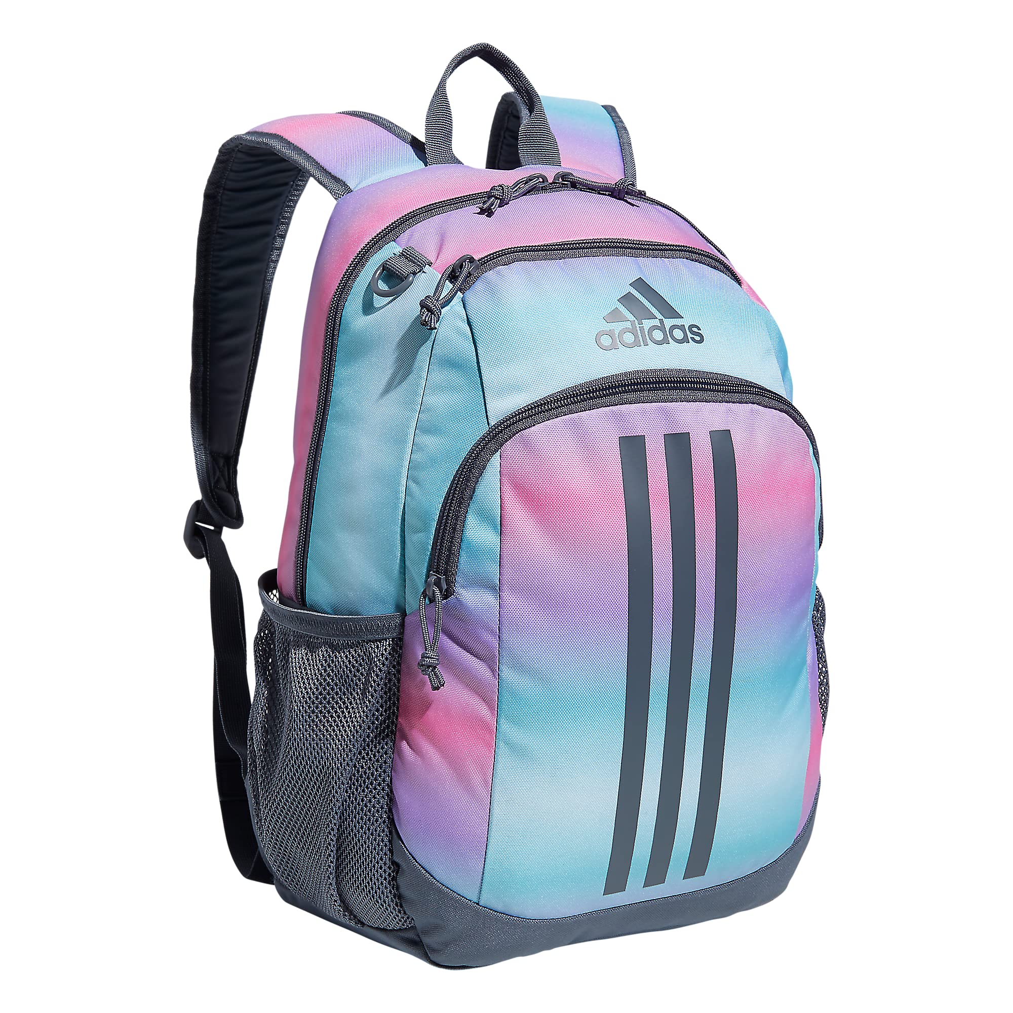 adidas Back to School BTS Creator Backpack, Gradient Rose Tone Pink/Onix Grey, One Size