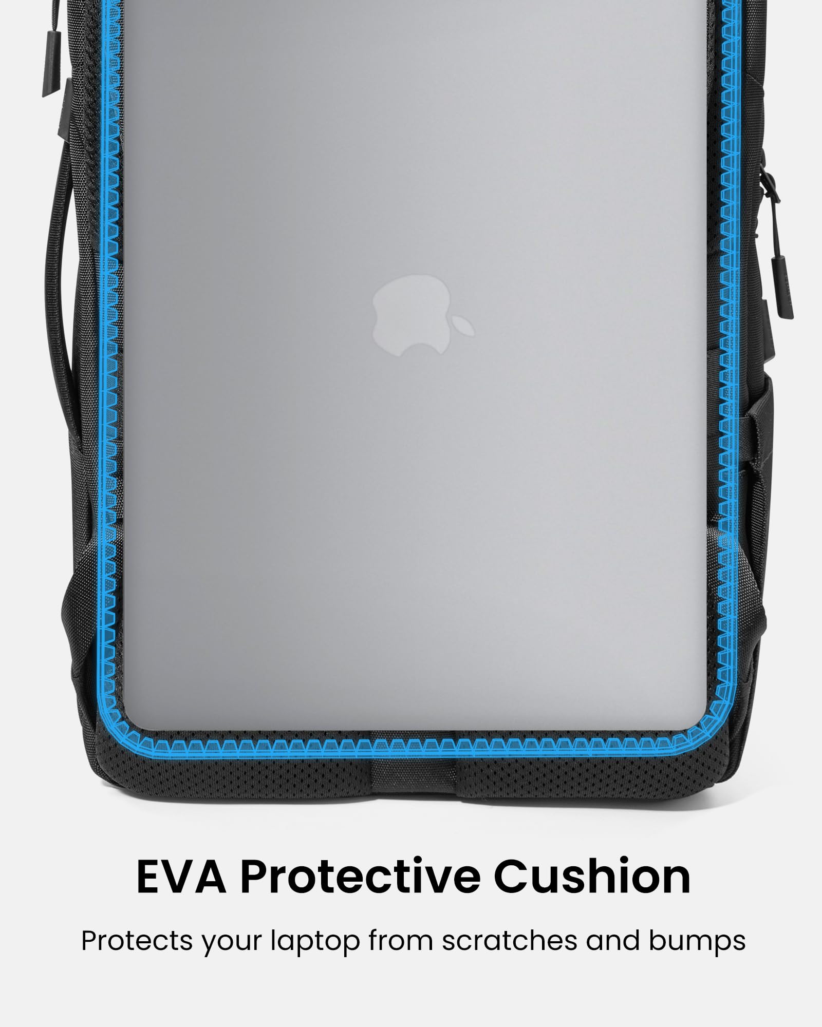 tomtoc 15.6-inch Protective Laptop Backpack for Business Office College, Travel Commuter Backpack with USB Charging Port for Up to 15.6” Laptop MacBook, Water-resistant Computer Bag for Men Women, 22L