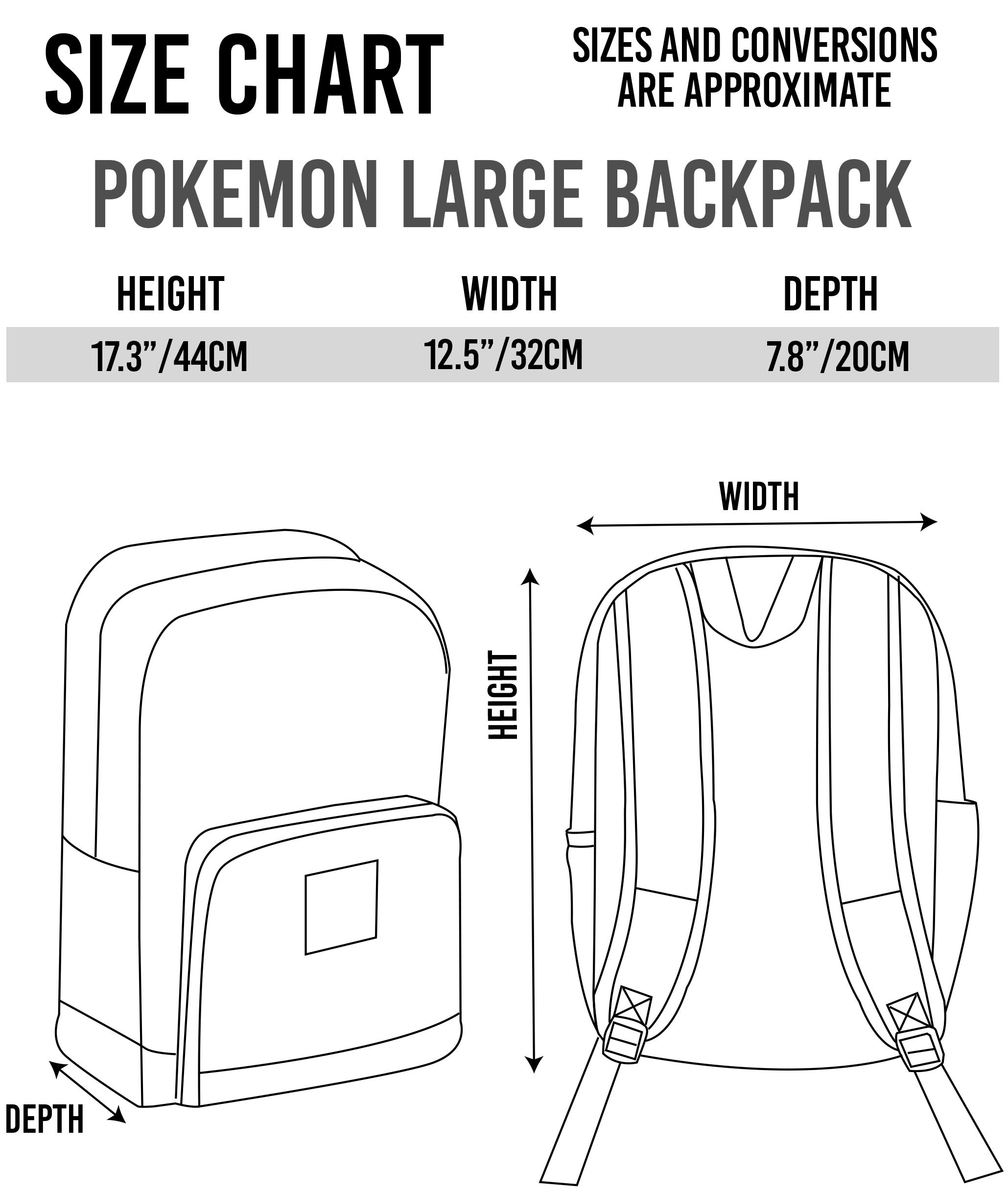 Pokemon Backpack Gamer Bag with Adjustable Straps One Size