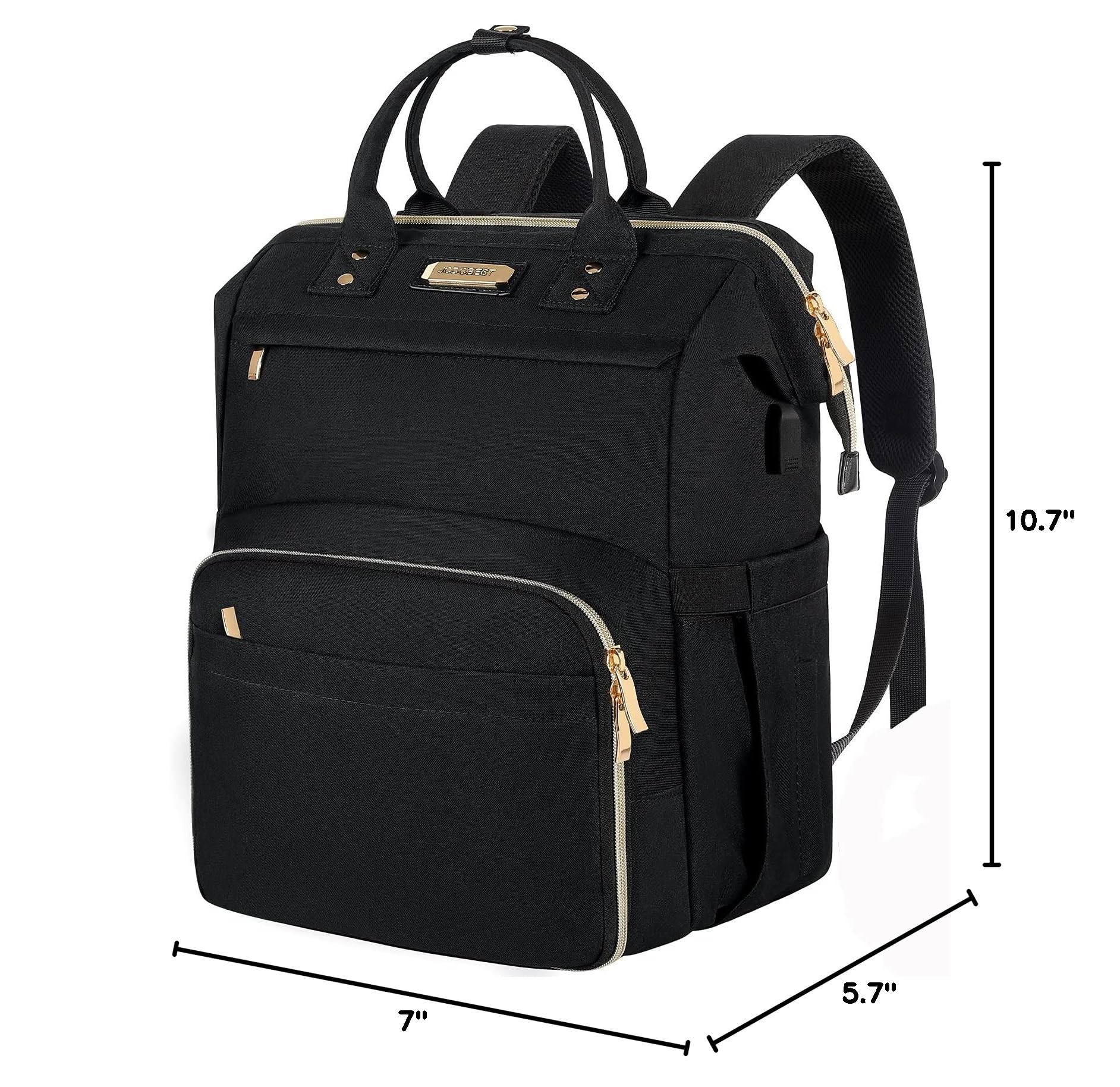 JCDOBEST Lunch Bag Backpack, Insulated Cooler Backpack Lunch Box Laptop Backpack with USB Port for Women Men Fits 15.6 Inch Laptop