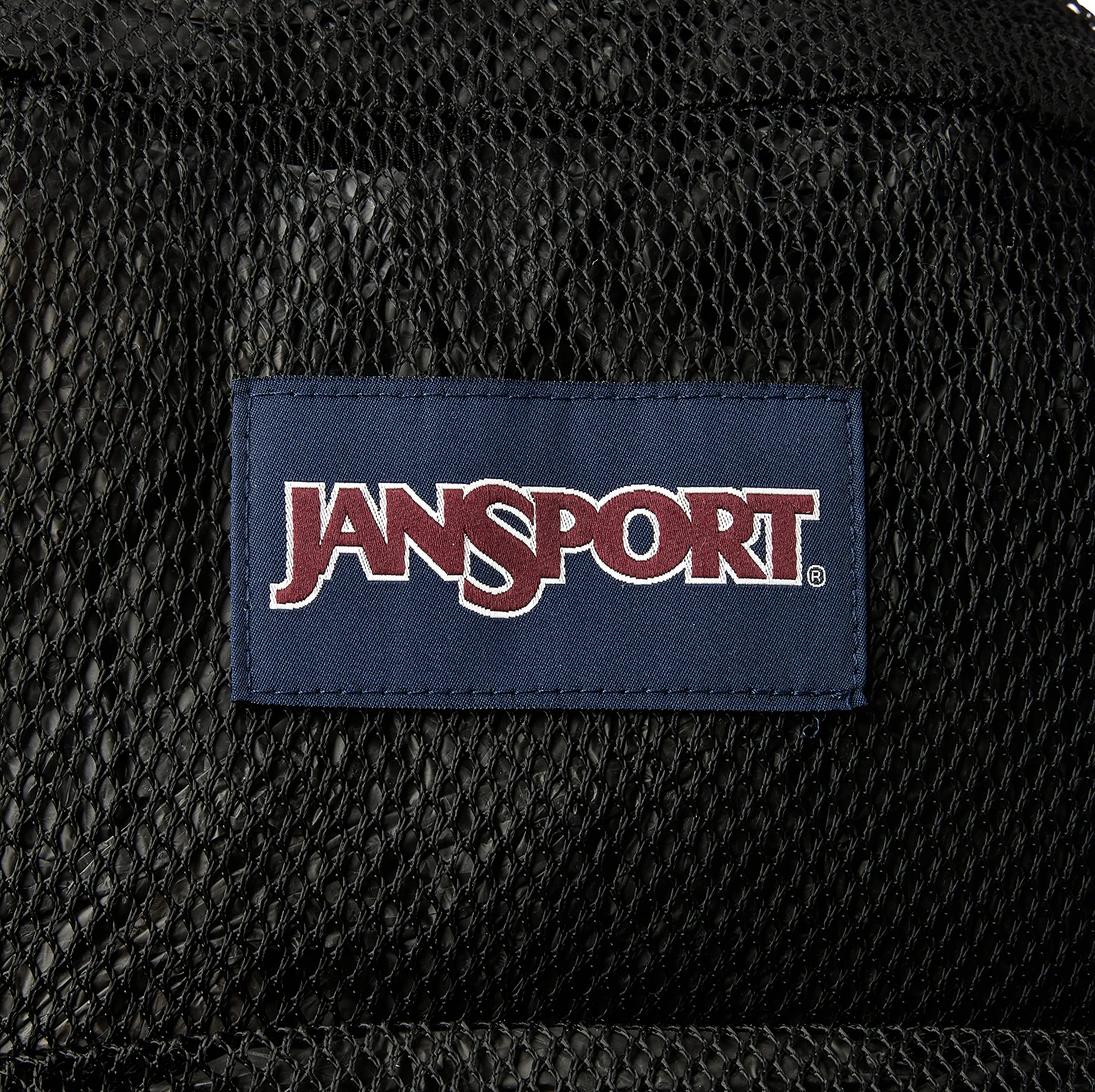 JanSport Eco Mesh Backpack for School, Black, 17β x 12.5β x 6β - Semi-Transparent Bookbag for Middle School Girls, Boys, Adults with Laptop Sleeve, Padded Back Panel - Large Student Backpack