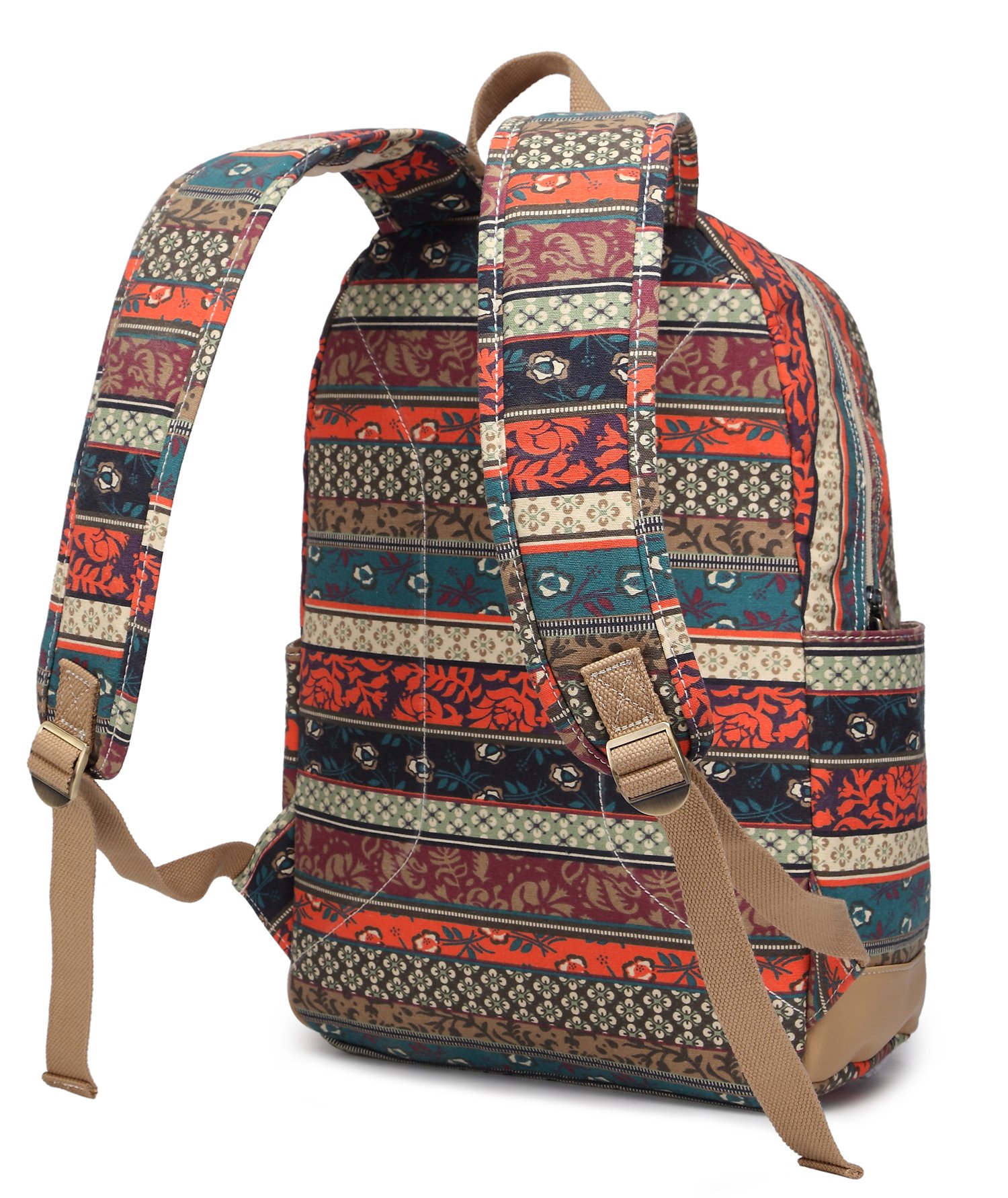 Kinmac New Bohemian Laptop Backpack with Massage Cushioned Straps Student Travel Outdoor Backpack for Laptop Up to 15.6 Inch