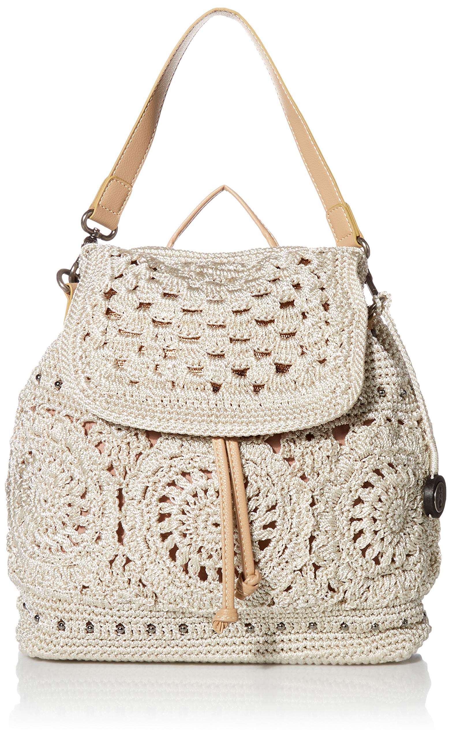 The Sak womens Women's Sayulita Crochet Backpack, Natural Medallion, One Size US