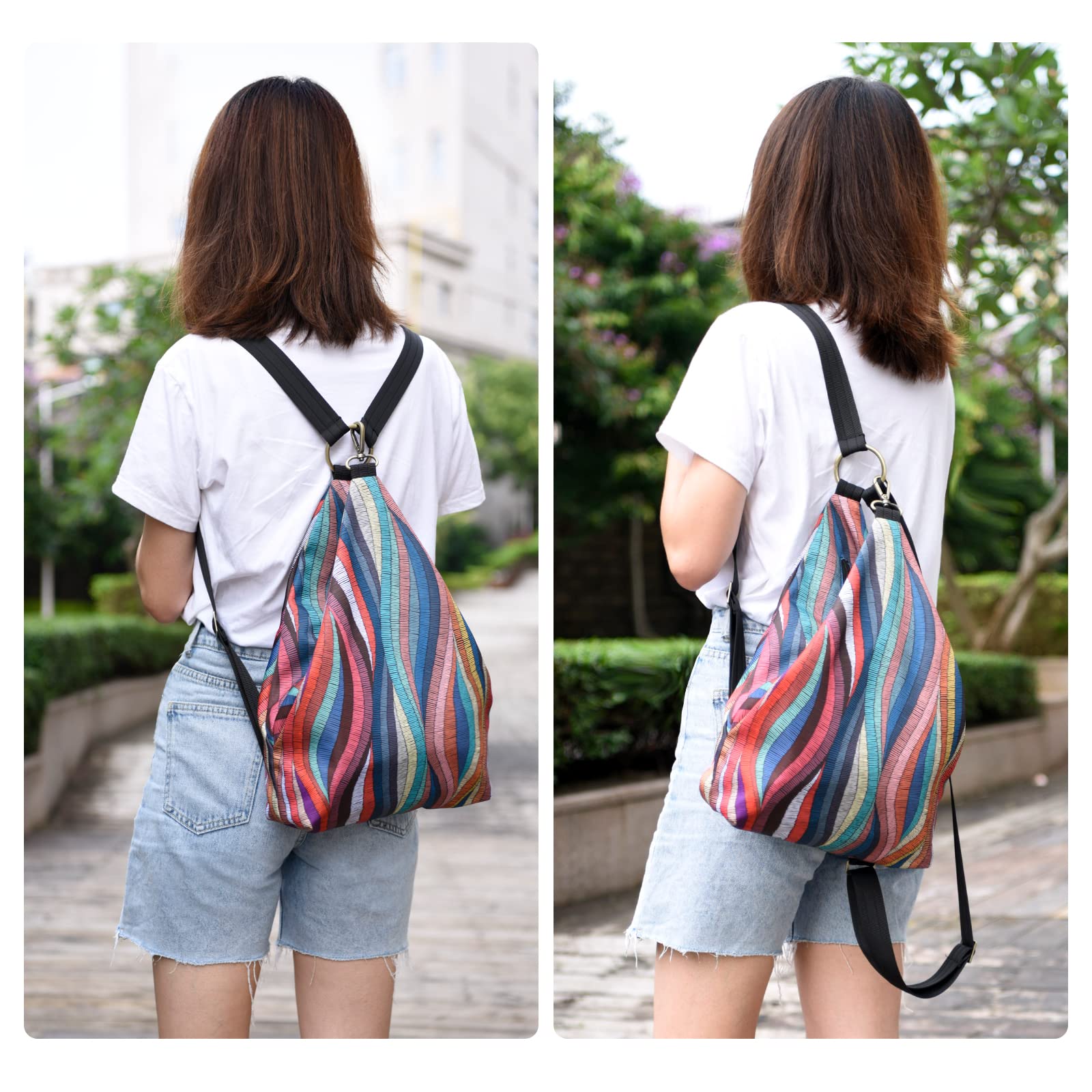 Black Butterfly Premium Backpack for Women, Bohemia Style Casual Daypack Backpack, Fashion, Light and Small (00-multicolor)