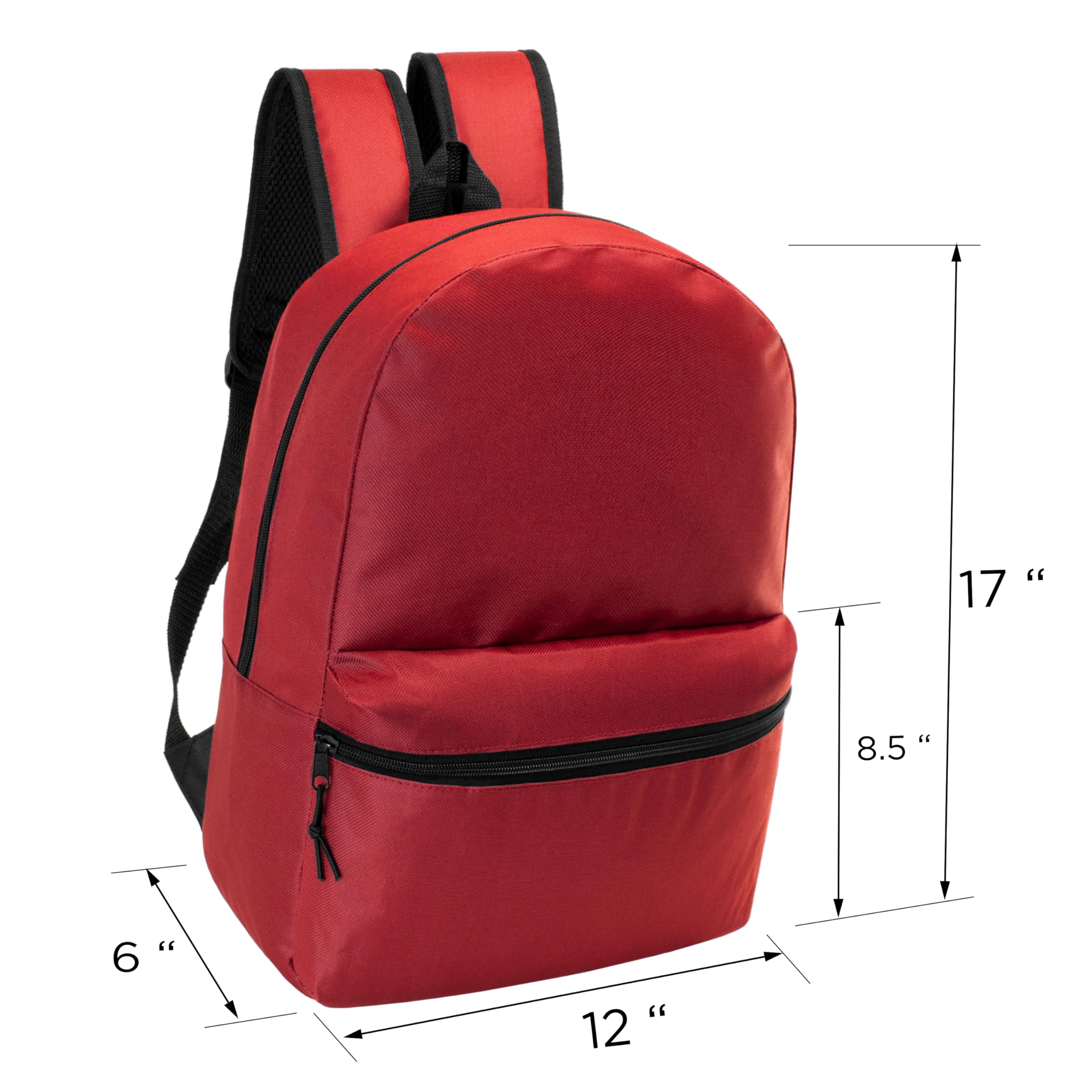 Moda West 24 Pack - 17 Inch Wholesale Basic Bulk Backpacks in Assorted Prints - Case of Bookbags