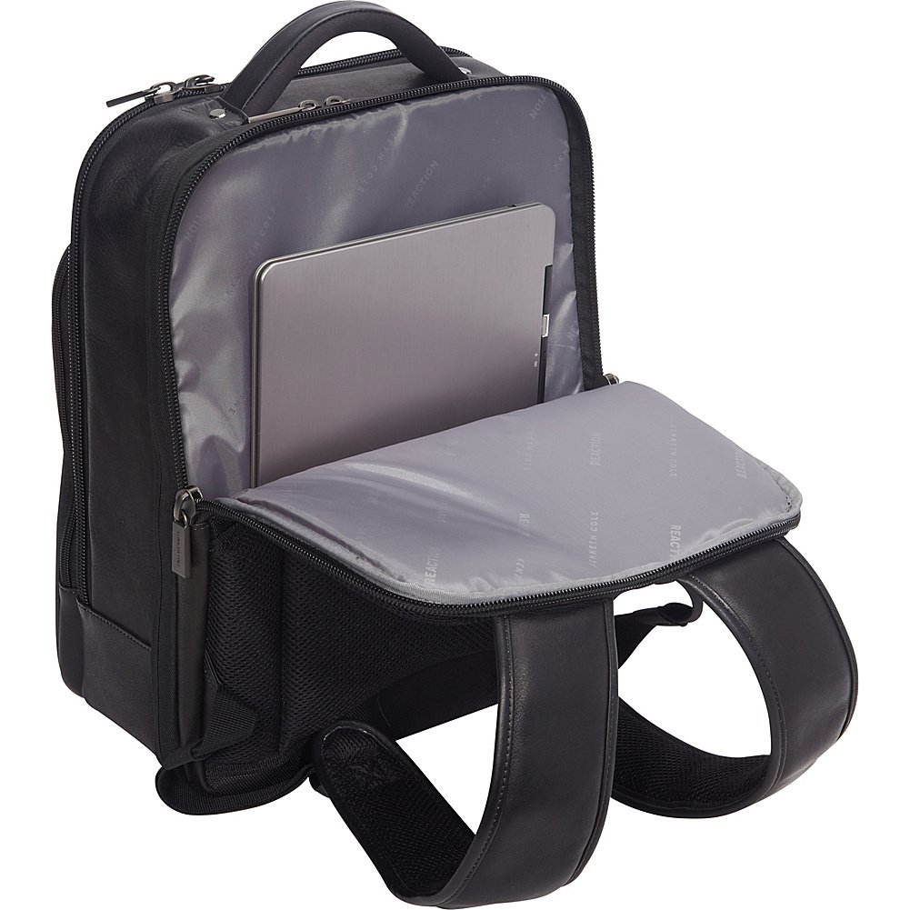 Kenneth Cole Reaction Manhattan Commuter Slim Backpack 16" Laptop Computer & Tablet Travel, Business, Work, School Bookbag, Brown, Colombian Leather