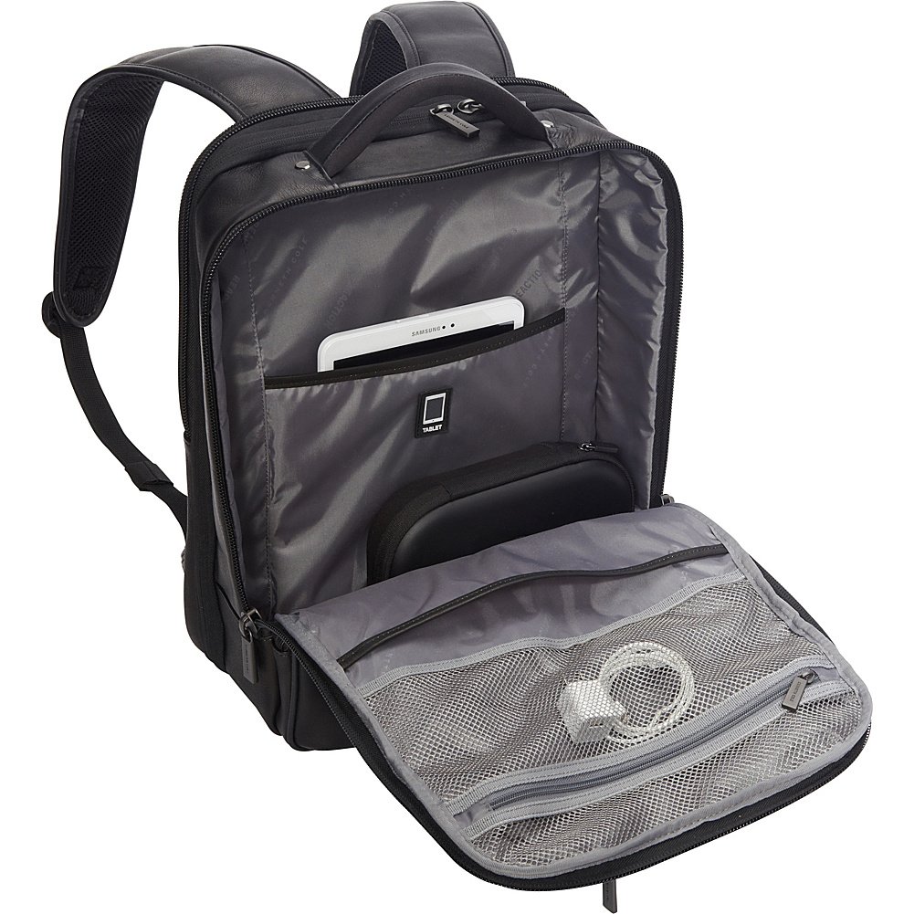 Kenneth Cole Reaction Manhattan Commuter Slim Backpack 16" Laptop Computer & Tablet Travel, Business, Work, School Bookbag, Brown, Colombian Leather