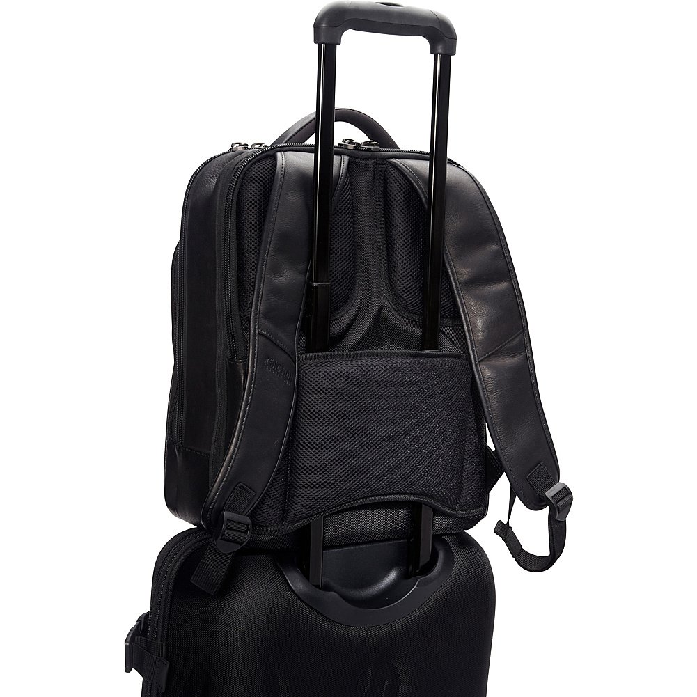 Kenneth Cole Reaction Manhattan Commuter Slim Backpack 16" Laptop Computer & Tablet Travel, Business, Work, School Bookbag, Brown, Colombian Leather