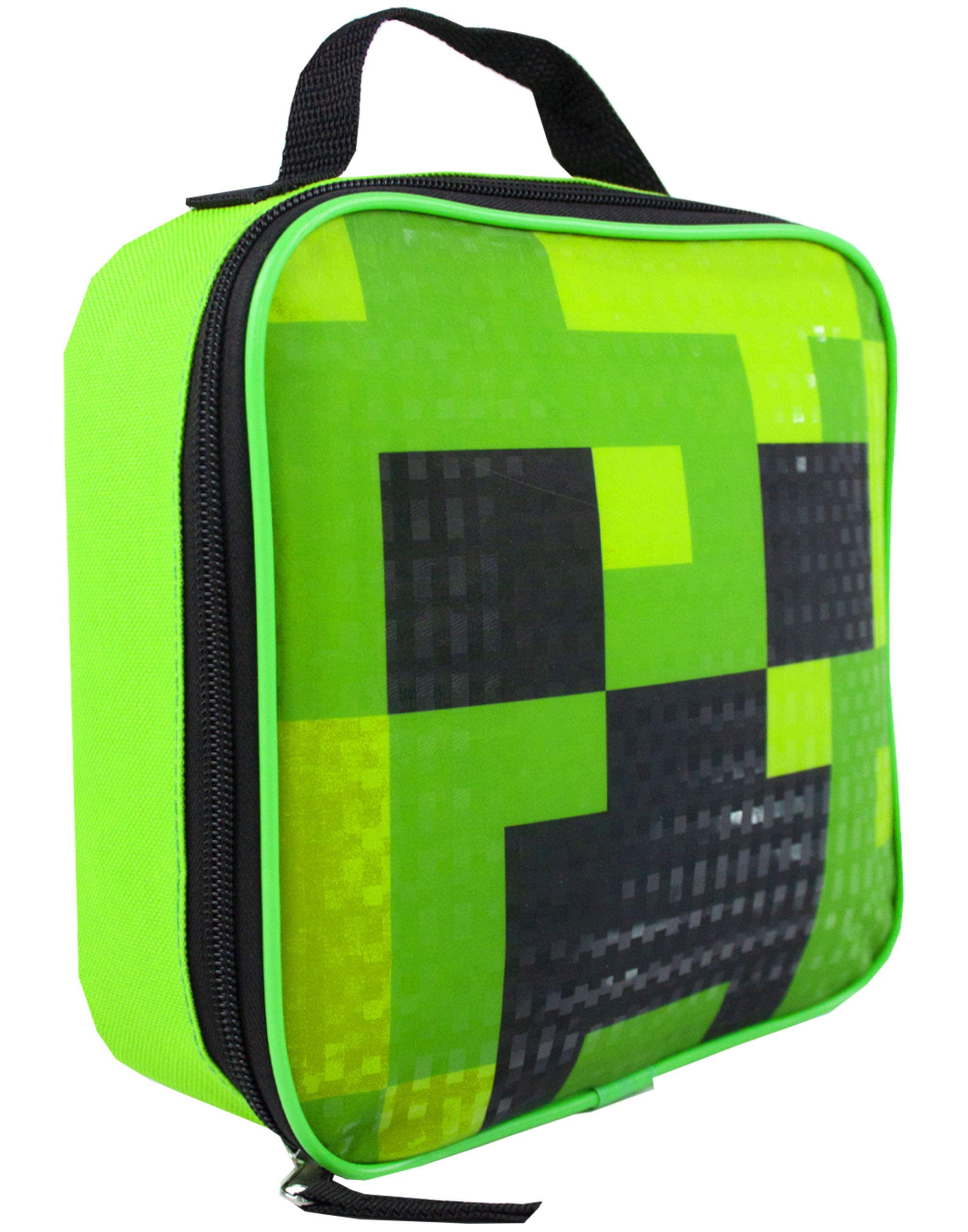 Minecraft Creeper Backpack TNT 5 Piece Set Lunch Box Pencil Case Bottle One Size