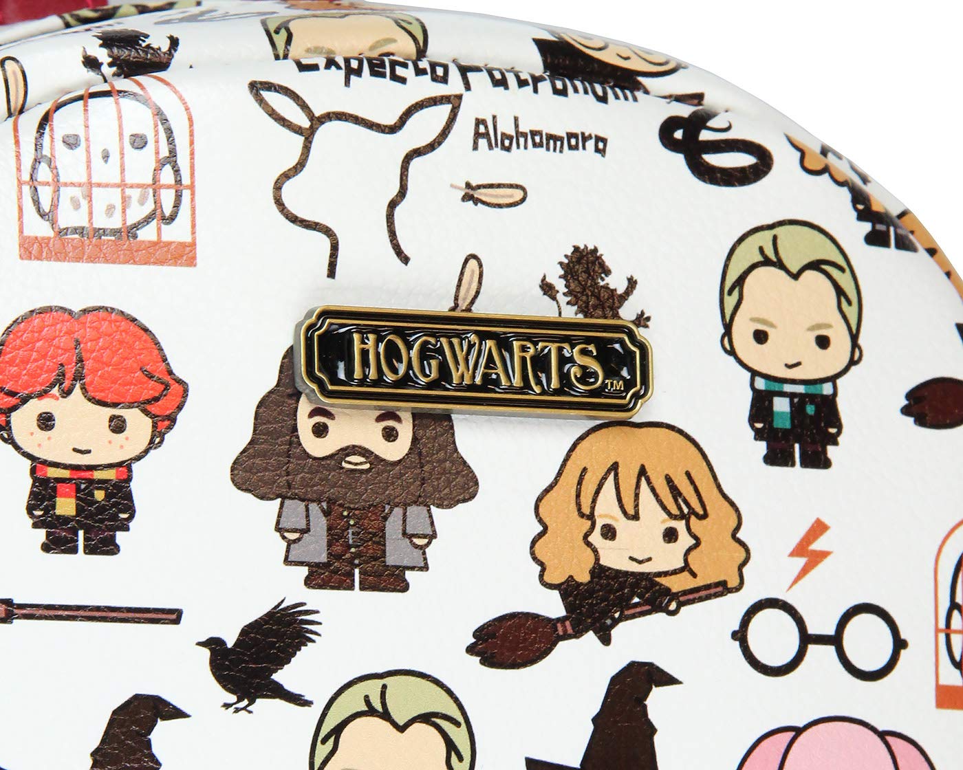 Harry Potter Allover Chibi Character Pattern Faux Leather Tote Bag Mini Backpack