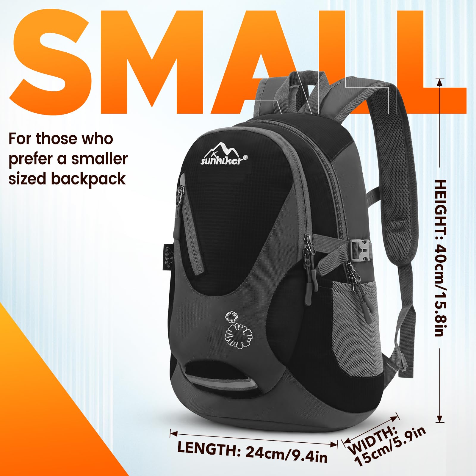 Cycling Hiking Backpack Sunhiker Water Resistant Travel Backpack Lightweight SMALL Daypack M0714