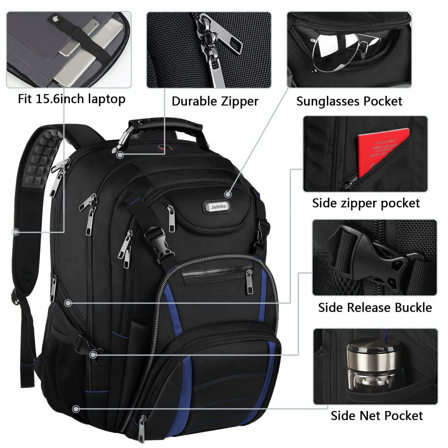 Travel Laptop Backpack, Extra Large Bookbag for Men Women,Basketball Backpack with USB Charging Port RFID Anti Theft TSA Approved,School College Student Water-Resistant Fits 17 Inch Computer Notebook