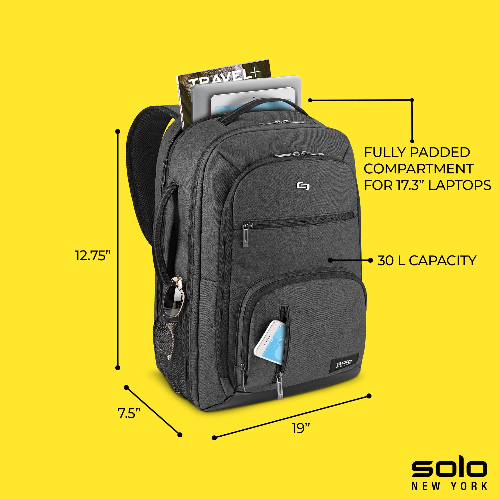 Solo Grand Travel Backpack 17.3"