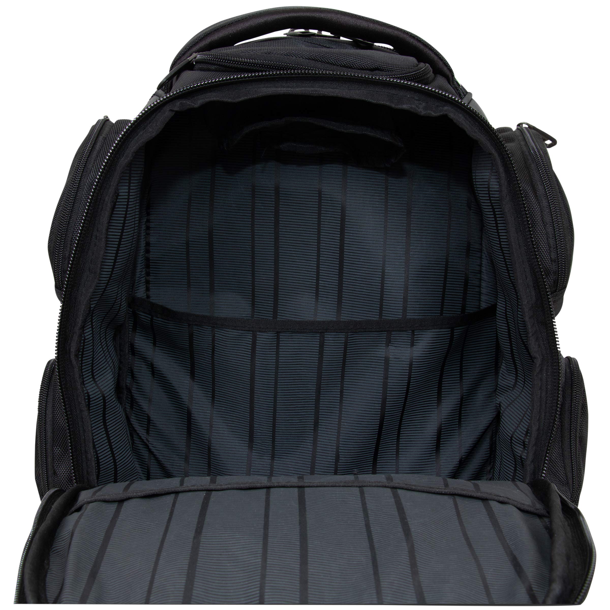 Kenneth Cole Reaction Pack-of-All-Trades' Multi-Pocket 17.0” Laptop & Tablet Business Travel Backpack, Black, One Size