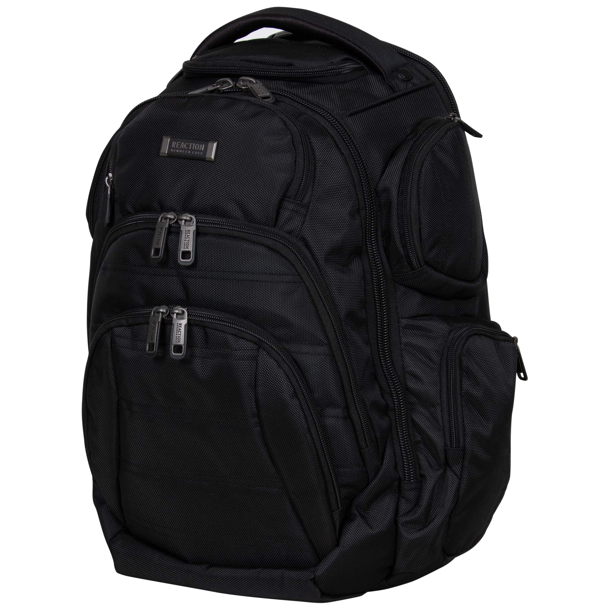 Kenneth Cole Reaction Pack-of-All-Trades' Multi-Pocket 17.0” Laptop & Tablet Business Travel Backpack, Black, One Size