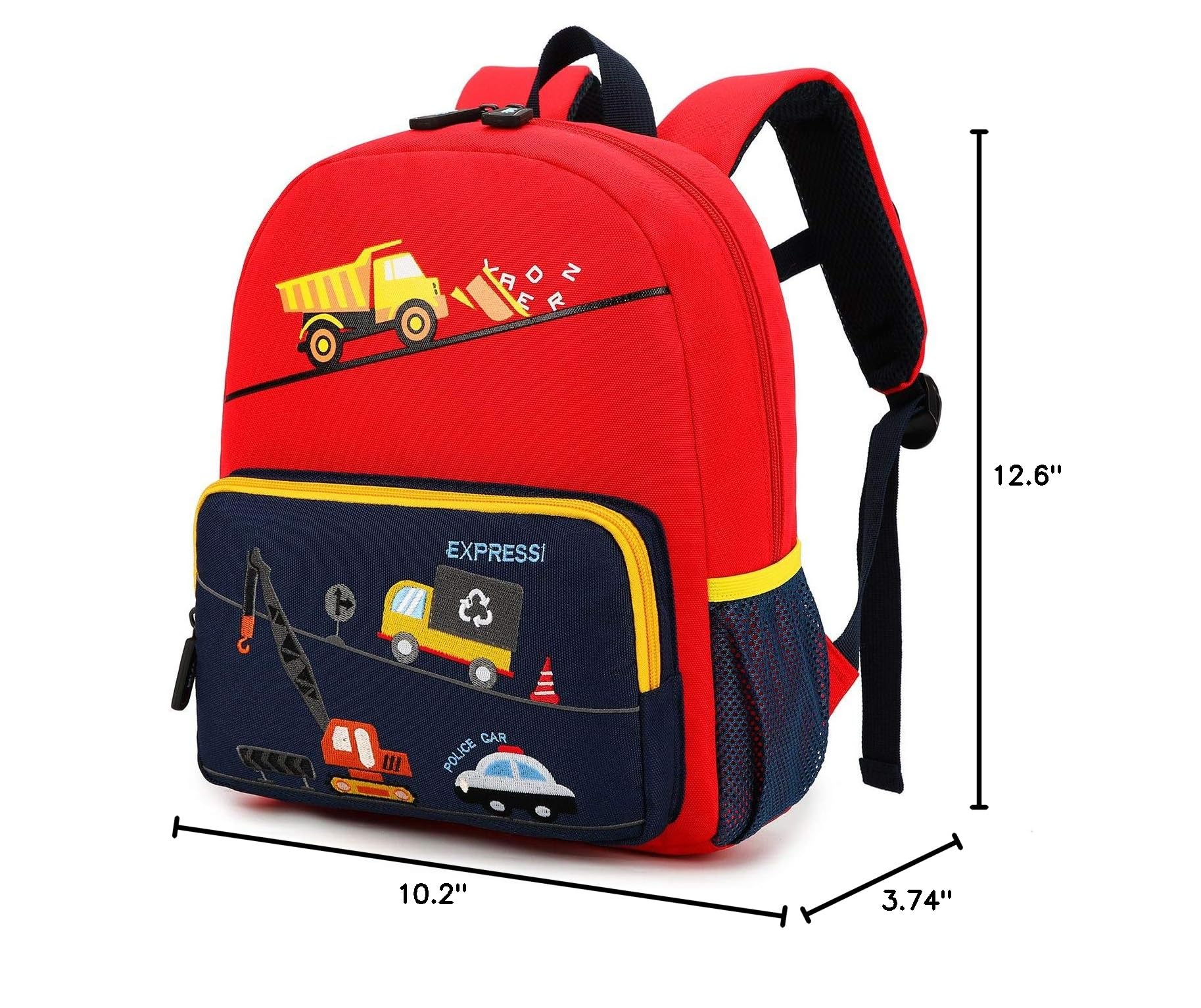 willikiva Car Dinosaur Kids Toddler Backpack for Boys and Girls Children Waterproof Preschool Bag(Bus)