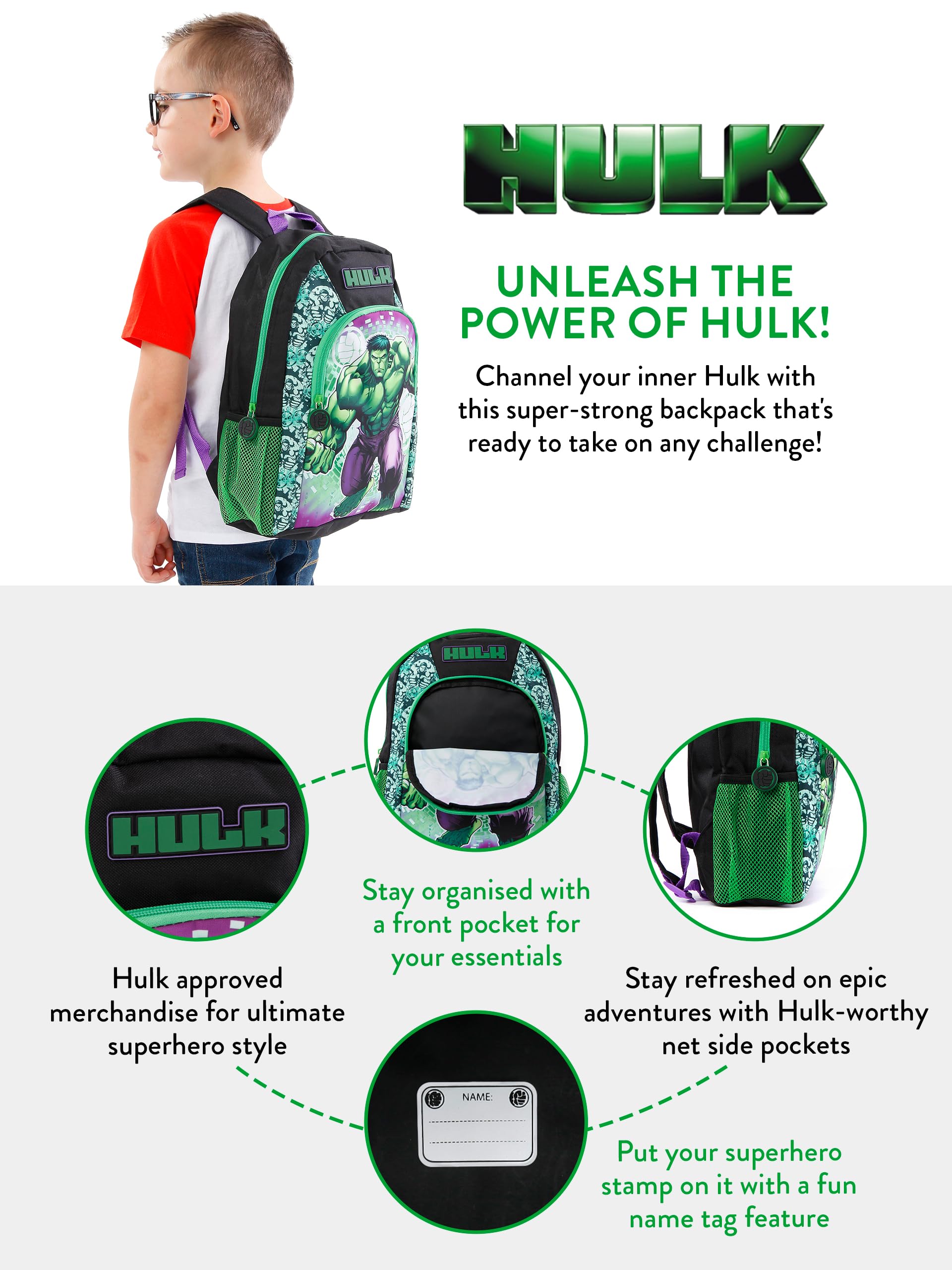 Marvel Kids The Incredible Hulk Backpack