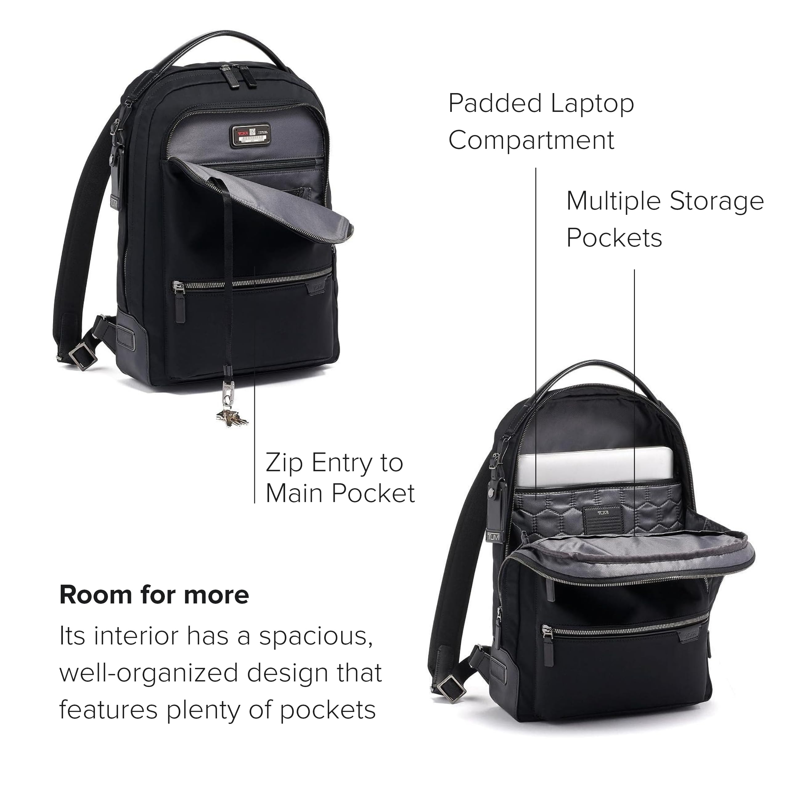 TUMI(トゥミ) Men's Backpacks, Black, One Size