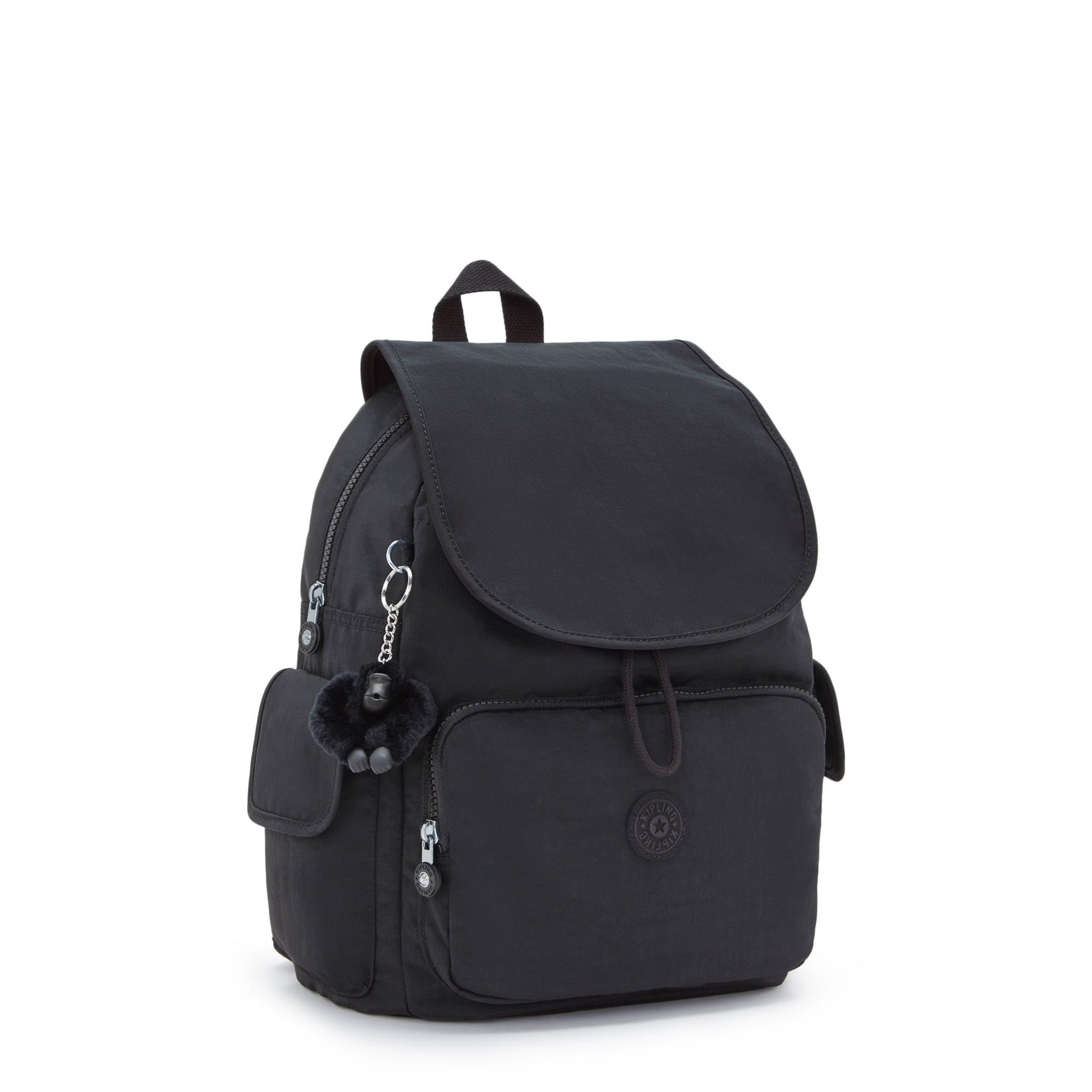 Kipling Women's City Pack Medium Backpack, Black Noir, 10.5" L x 14.5" H x 6.75" D