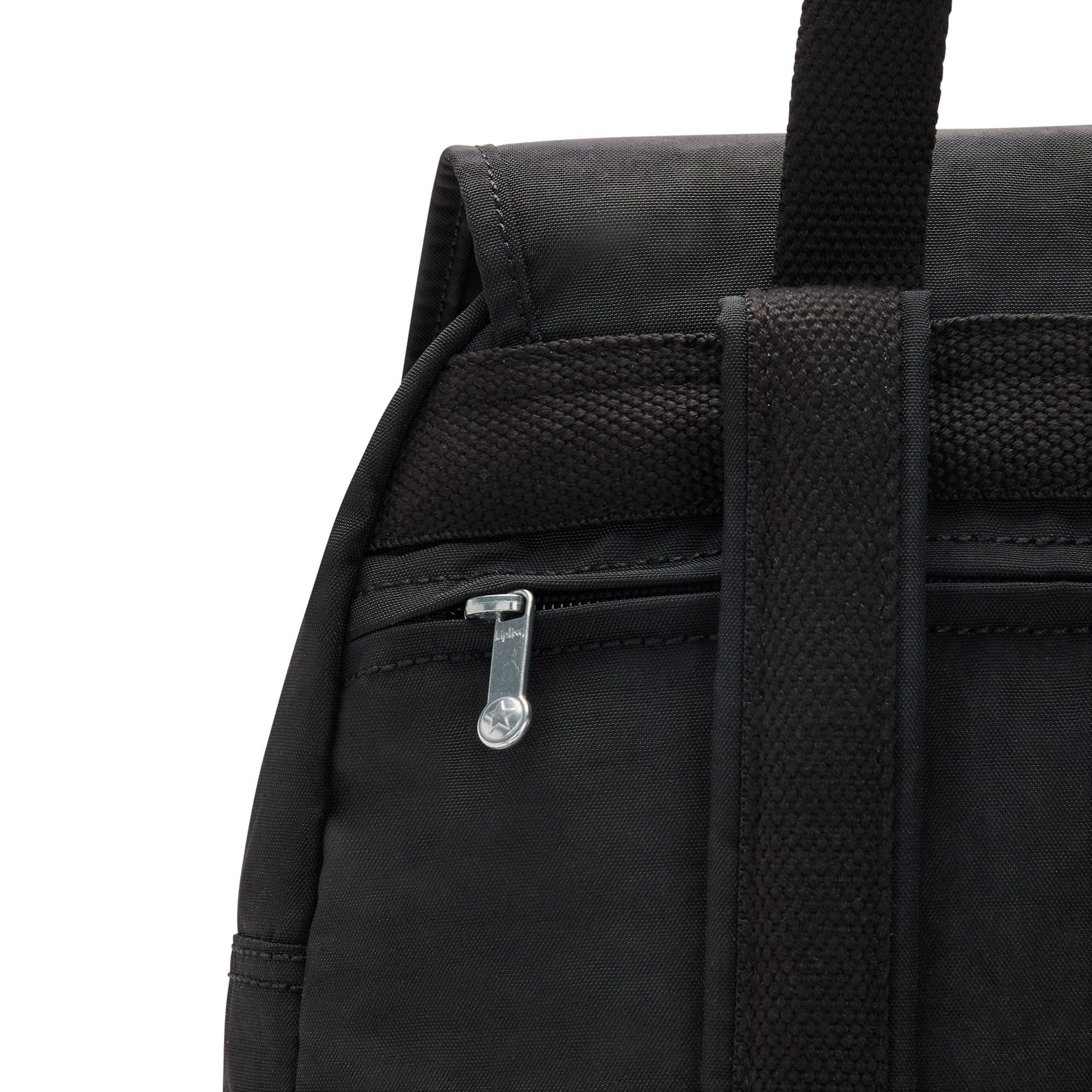 Kipling Women's City Pack Medium Backpack, Black Noir, 10.5" L x 14.5" H x 6.75" D