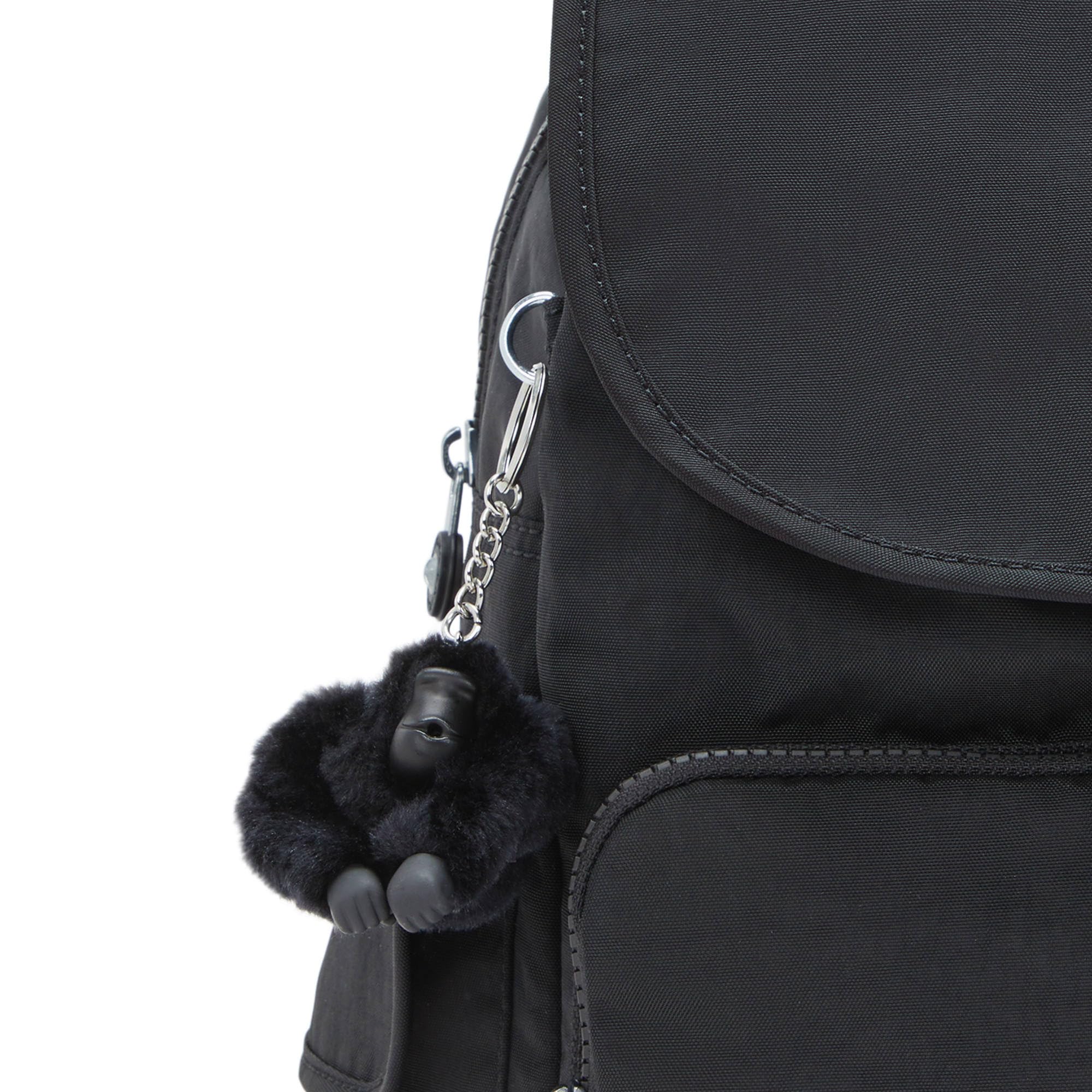 Kipling Women's City Pack Medium Backpack, Black Noir, 10.5" L x 14.5" H x 6.75" D