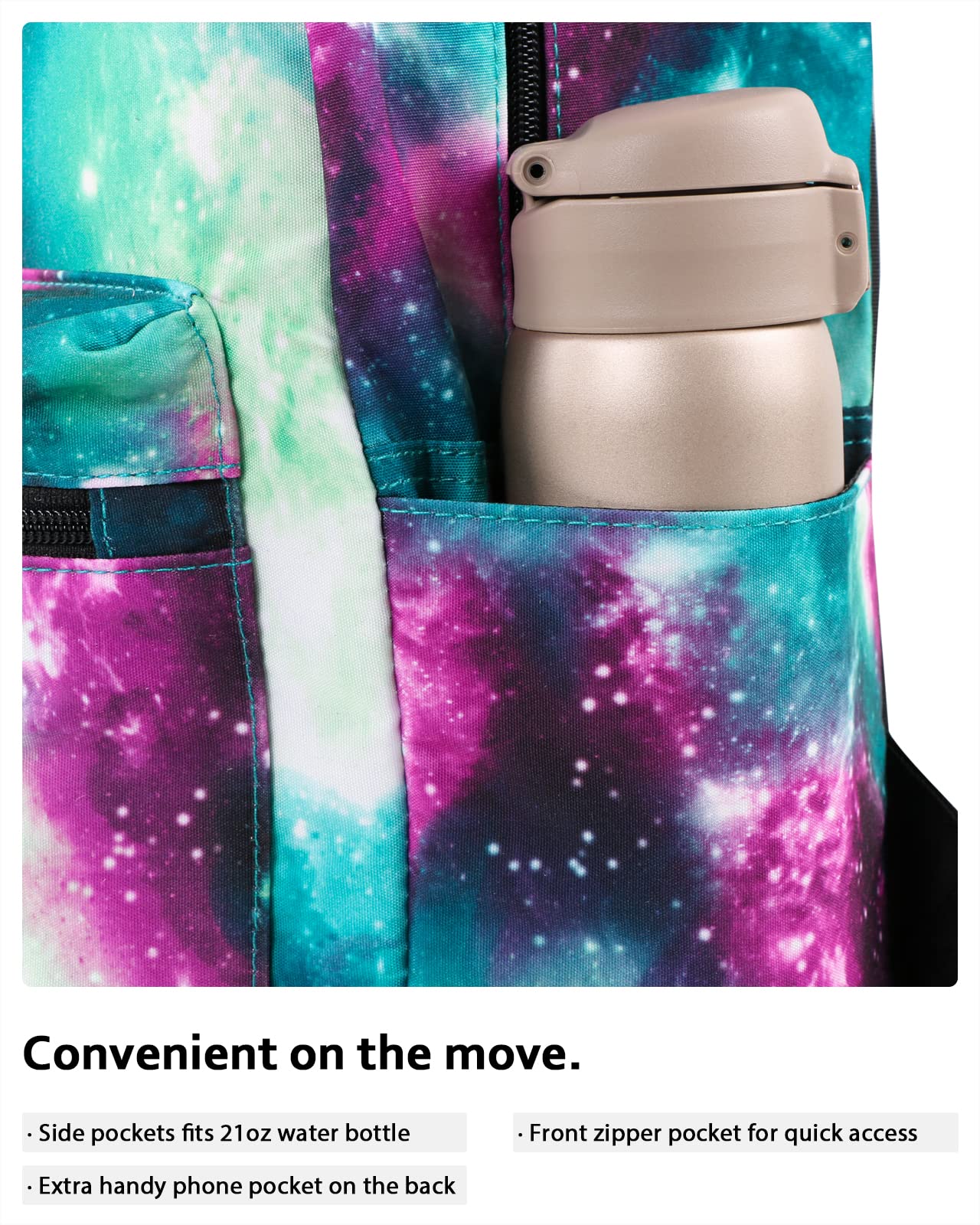 HotStyle TRENDYMAX Galaxy Backpack for School Girls, Boys & Kids, Green