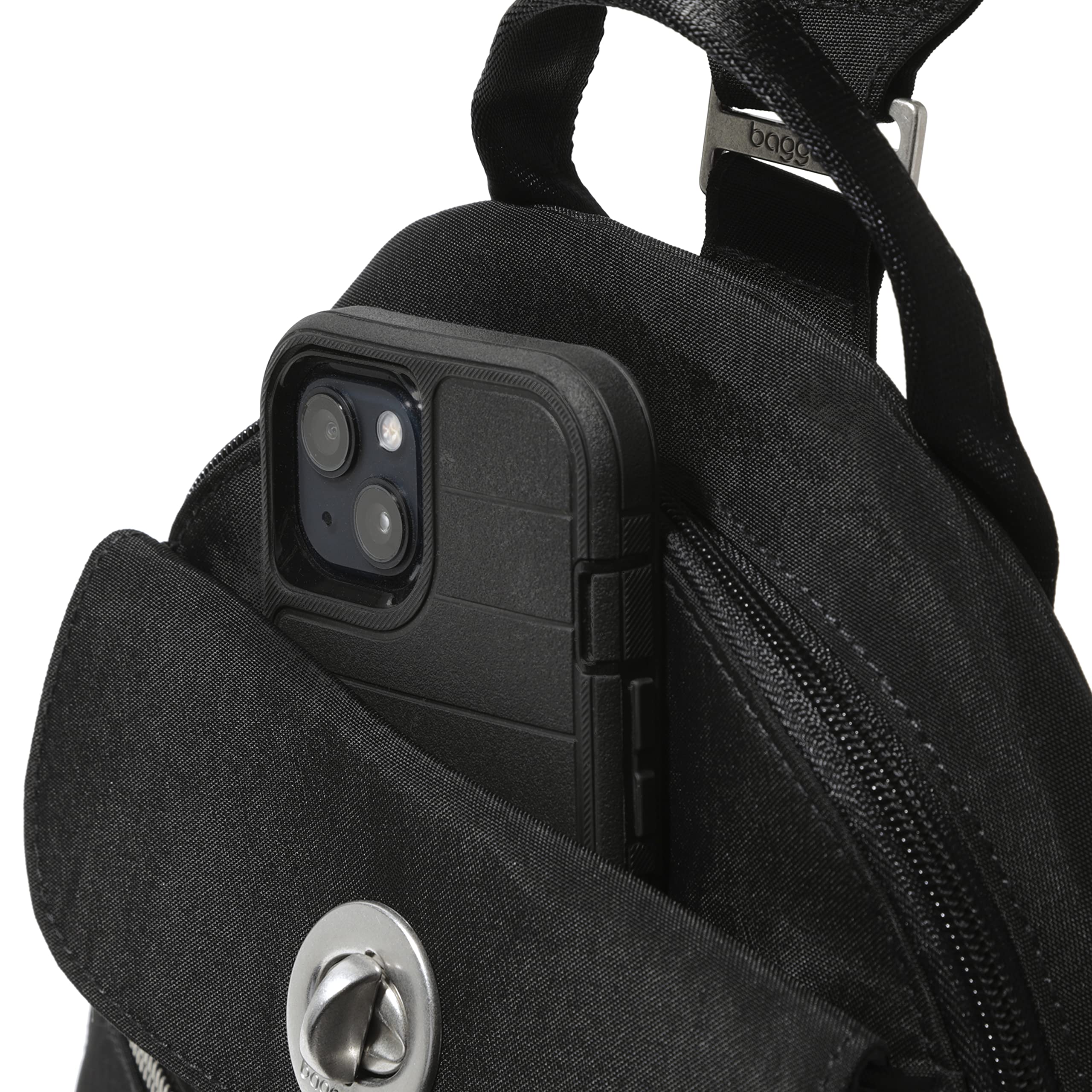 Baggallini womens Naples Convertible Backpack, Black, One Size US