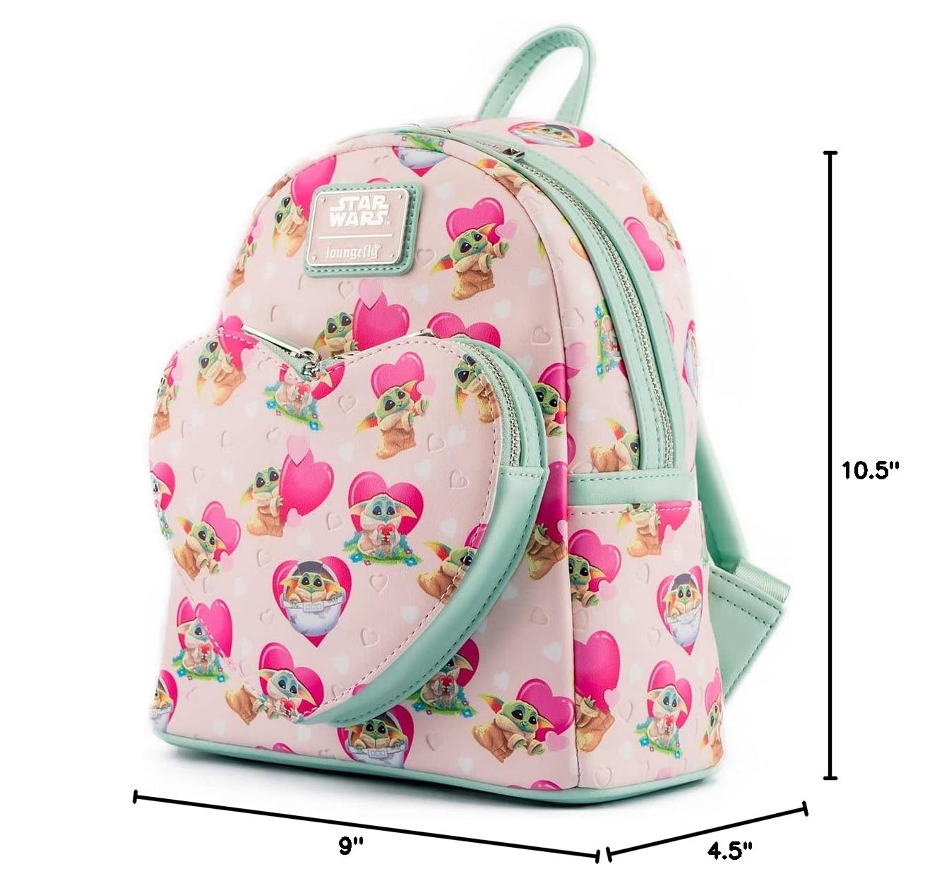 Loungefly Star Wars Mandalorian Grogu Valentines Backpack Star Wars One Size