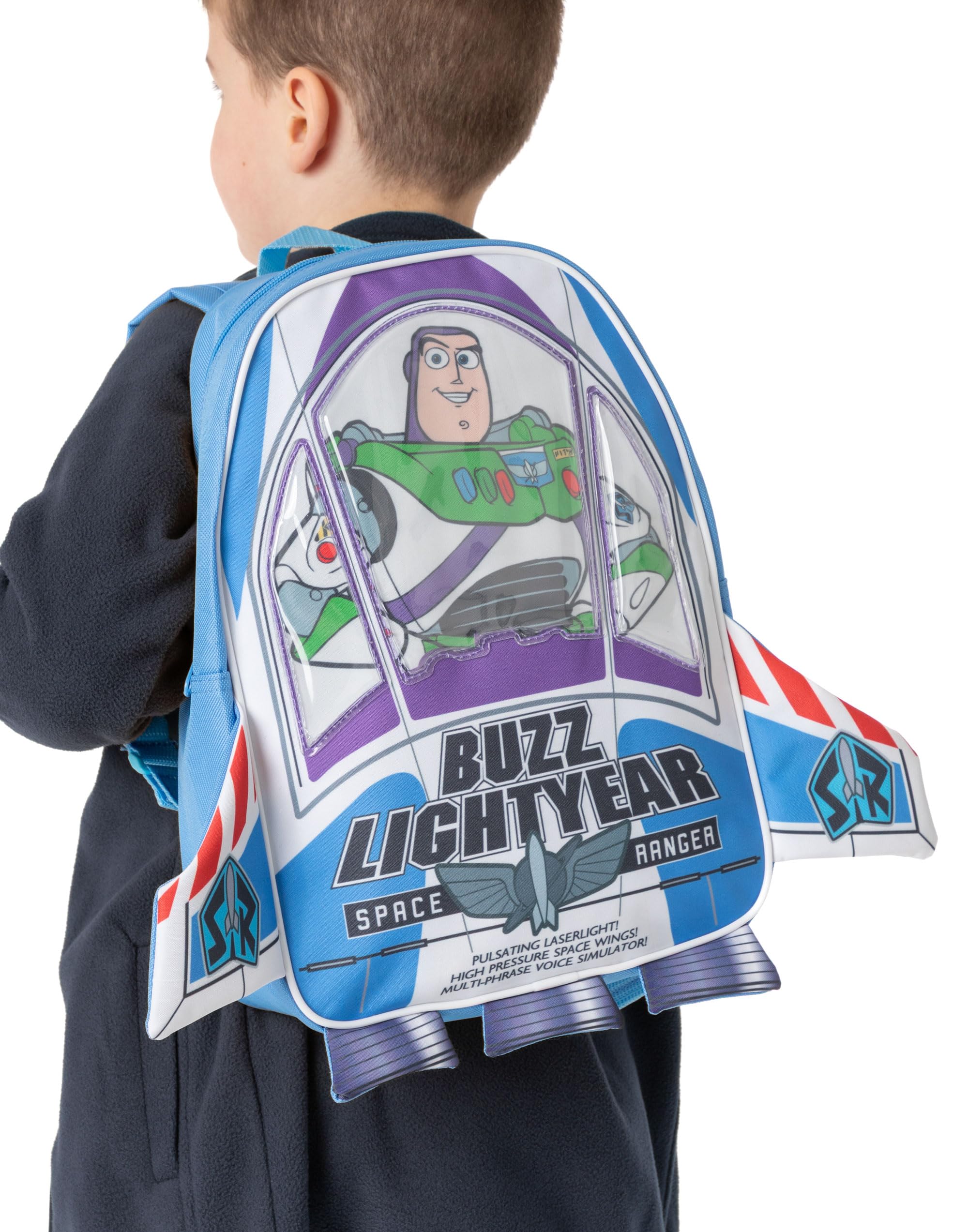 Disney Toy Story Backpack Kids Buzz Lightyear 3D Rocket Rucksack Bag