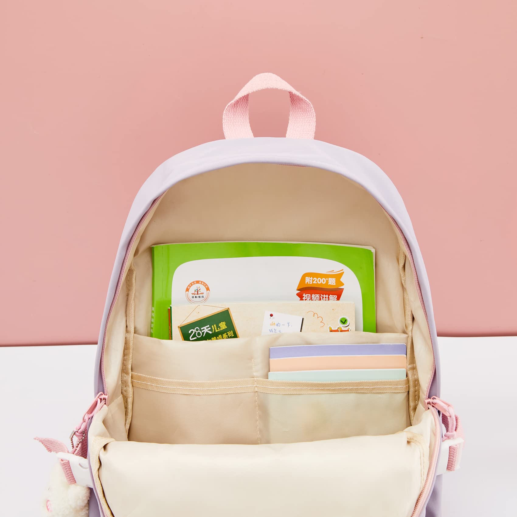 Kawaii Backpack For School Cute Aesthetic Kids Elementary Kindergarten With Kawaii Pin And Accessories Chains Mochilas Escolares Para Niñas Toddler Backpack For Girls, Purple