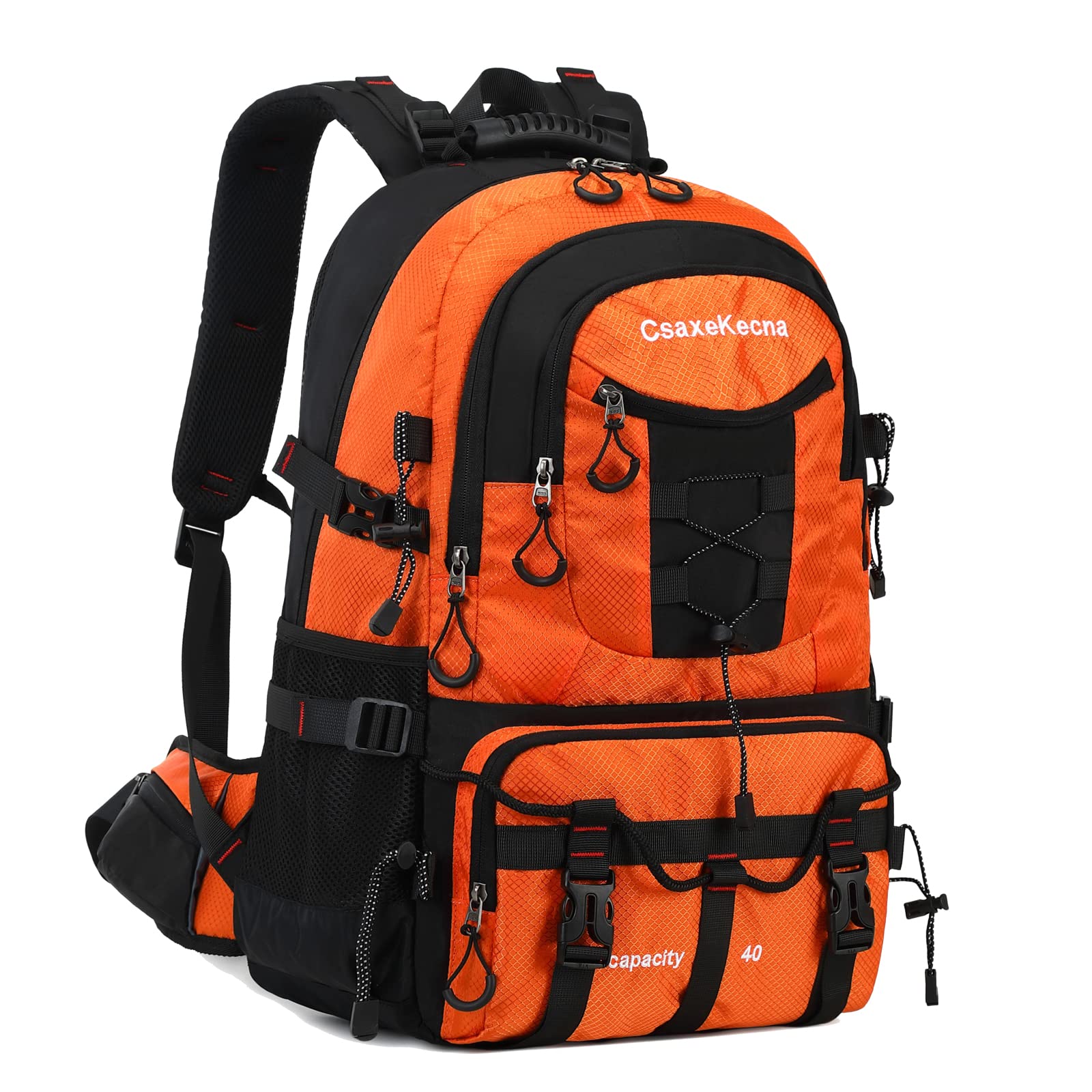 YANIMENGNU MINGMOU Traveling Backpack 40L Waterproof and Light Outdoor Hiking, Men's and Women's Camping Backpack (Orange)