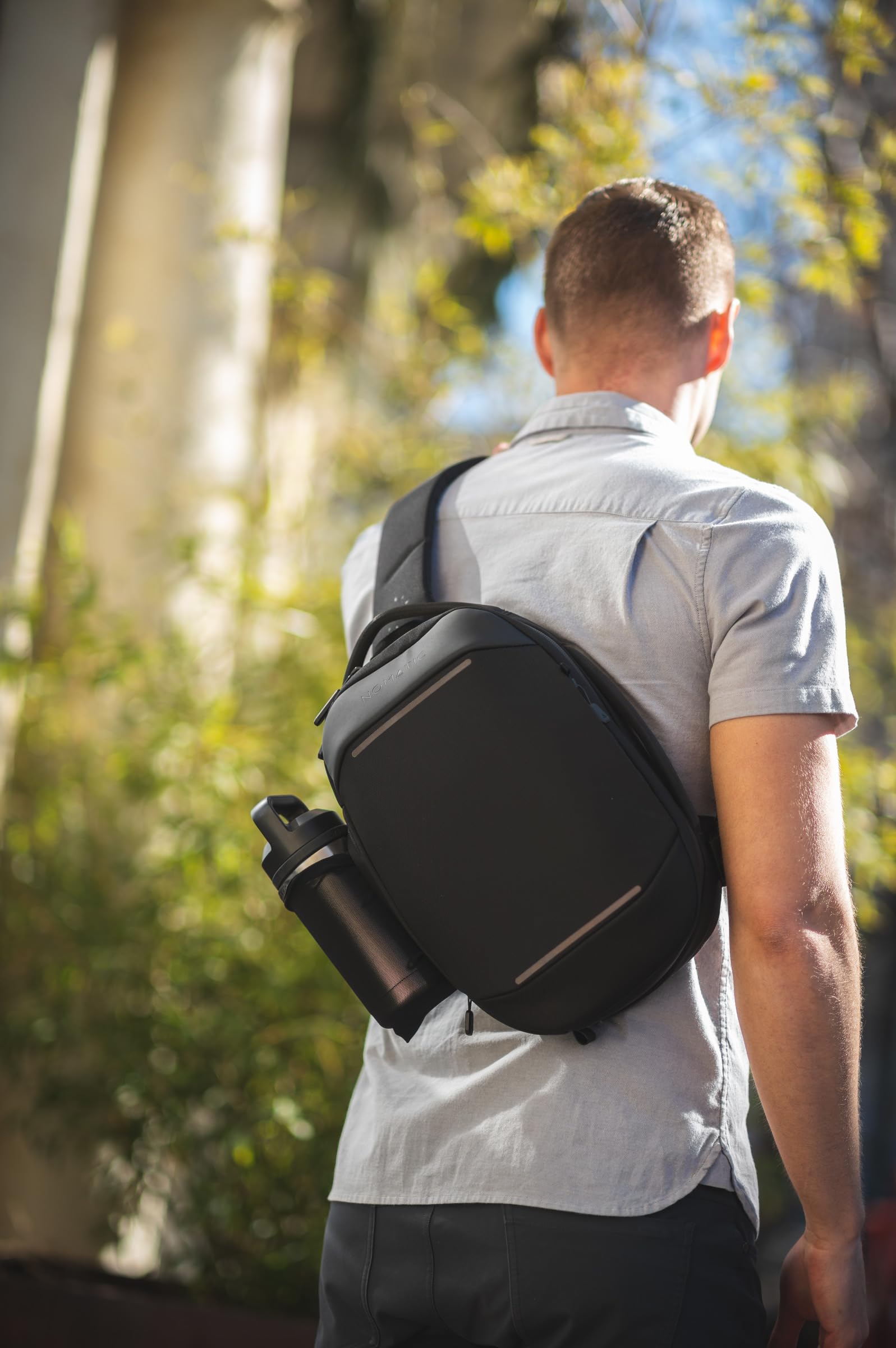 NOMATIC Navigator Premium Sling 6L (Black) | Crossbody Anti-Theft Sling Bag | Tech Organization, Water Resistant & Cord Passthrough- Minimalist Carry Bag