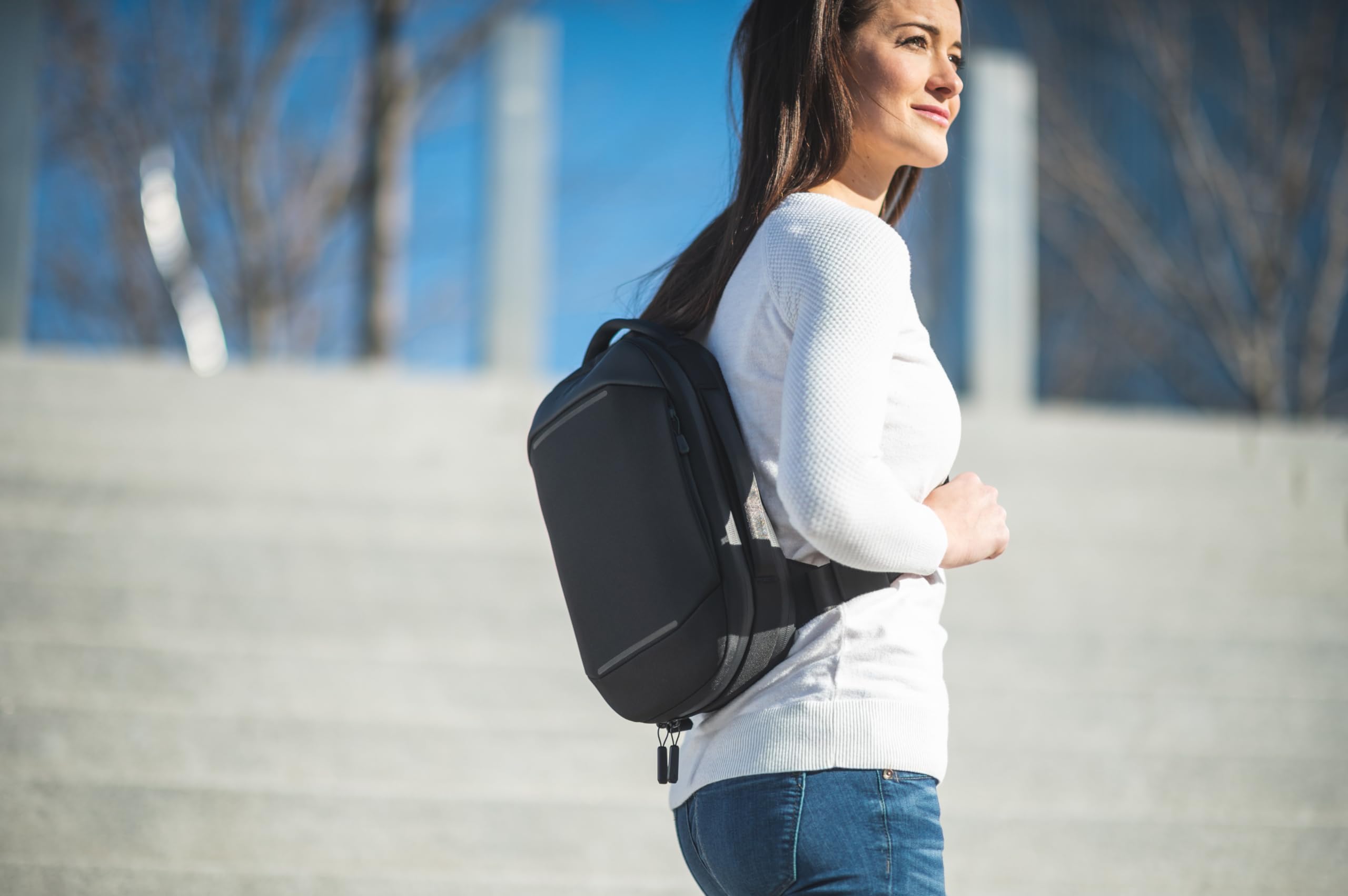 NOMATIC Navigator Premium Sling 6L (Black) | Crossbody Anti-Theft Sling Bag | Tech Organization, Water Resistant & Cord Passthrough- Minimalist Carry Bag