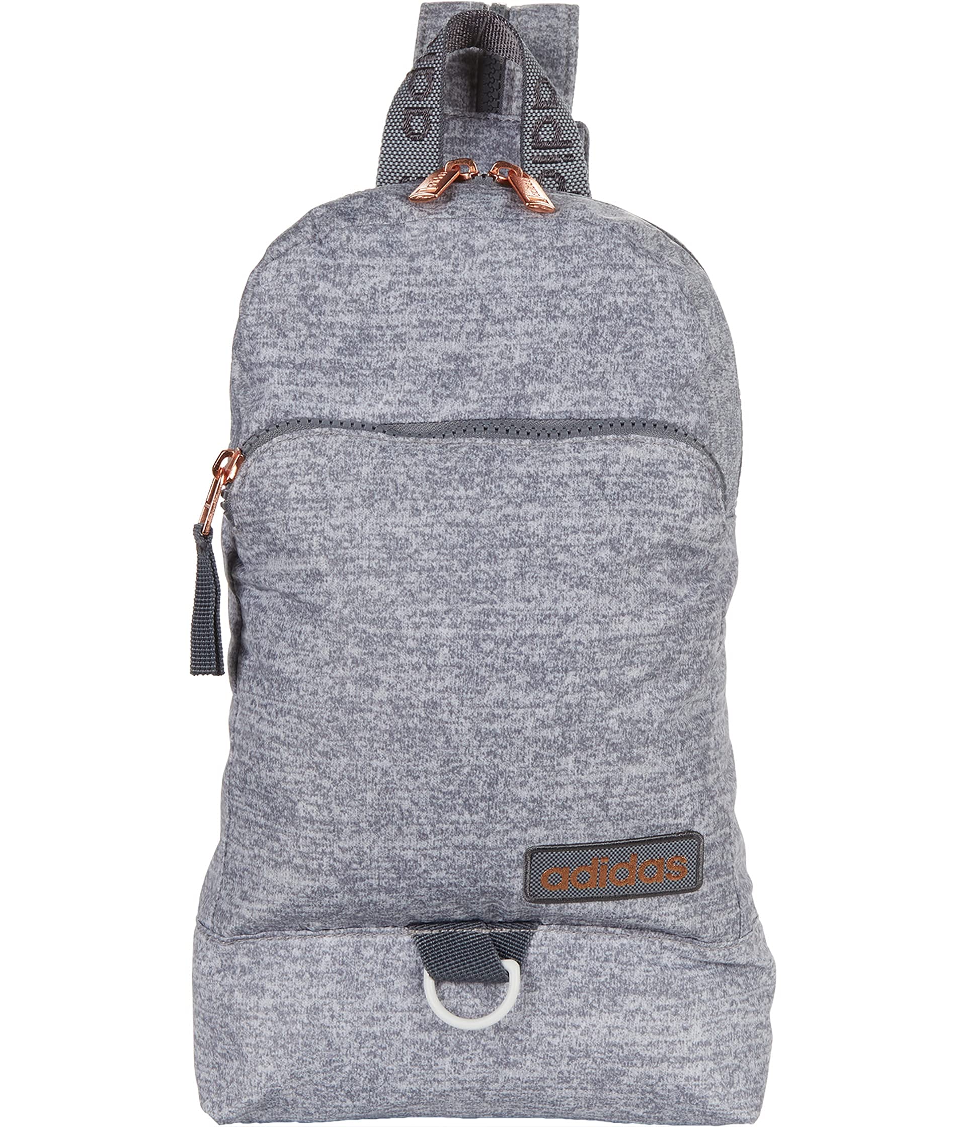 adidas Women's Essentials Convertible Crossbody Sling Bag, Jersey Grey/Rose Gold/Onix Grey, One Size