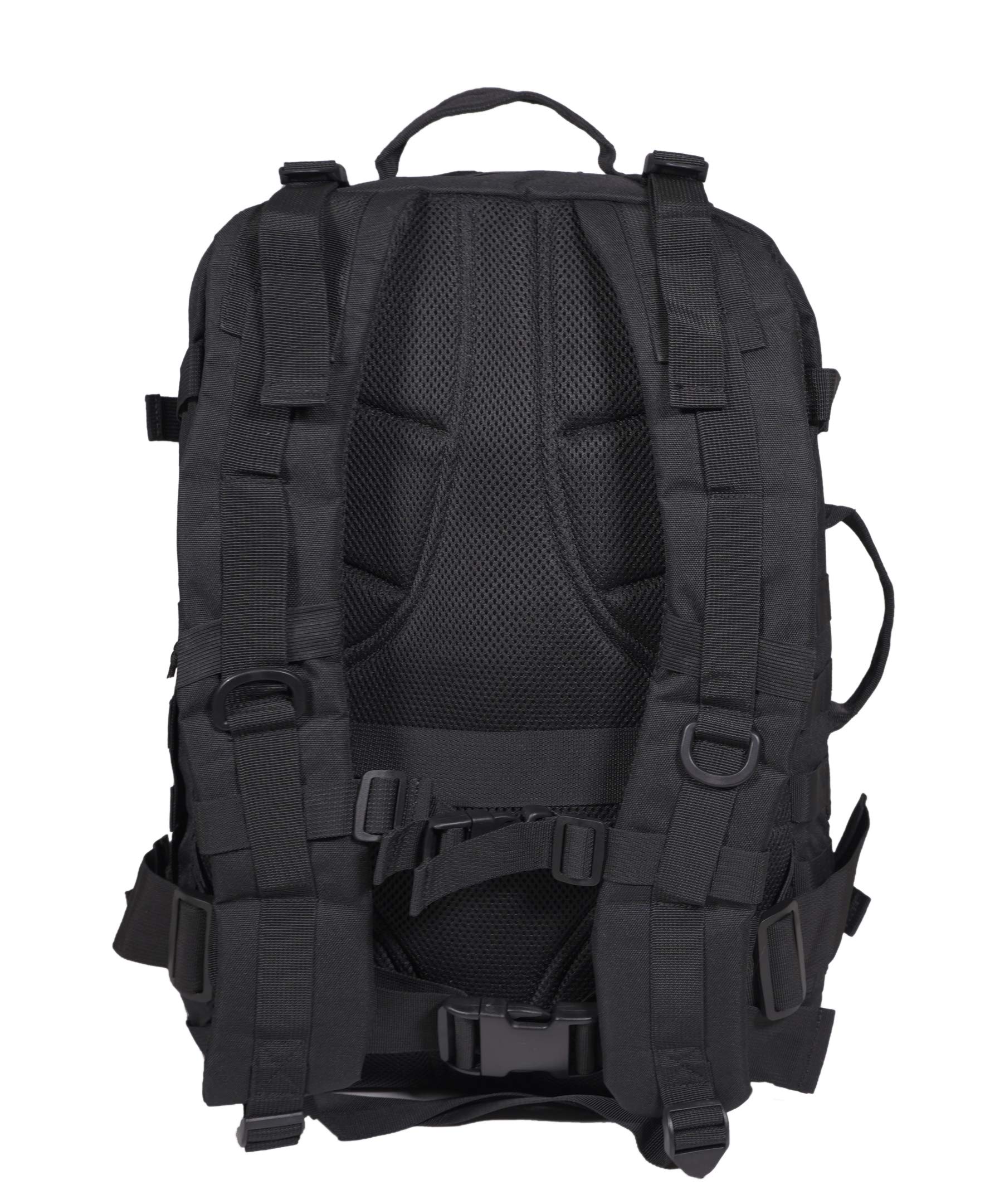 Rockland Military Tactical Laptop Backpack, Black, Large
