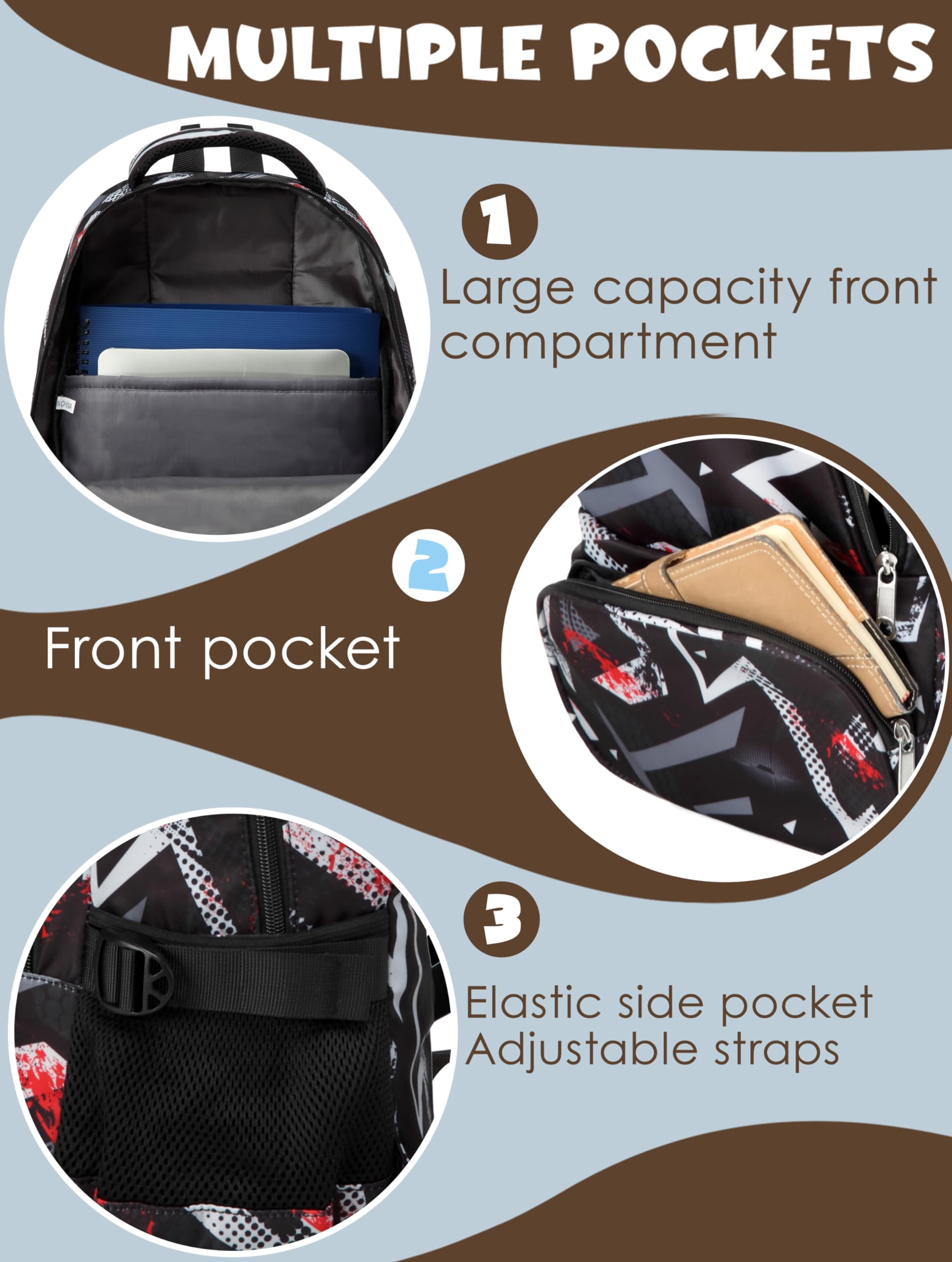 BLUEFAIRY Boys Backpacks for Teenage Kids Elementary School Bags Sturdy Middle School Bookbags Lightweight Waterproof Presents Gift Age 5-10