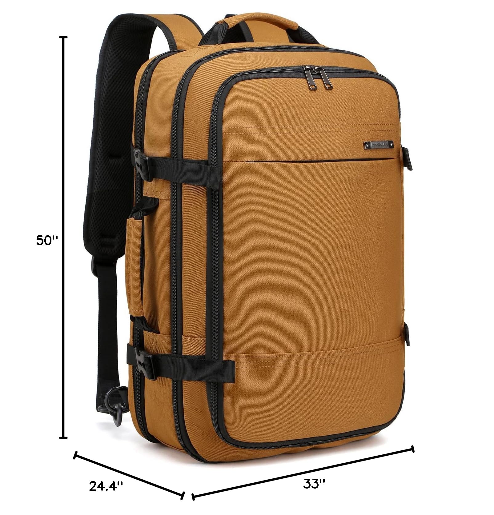 TUGUAN Travel Laptop Backpack 40L Large Computer Backpack with USB Charging Port 17 Inch Laptop Backpack for Men Expandable Backpacks for Men Women, Black- Suitable for Travel