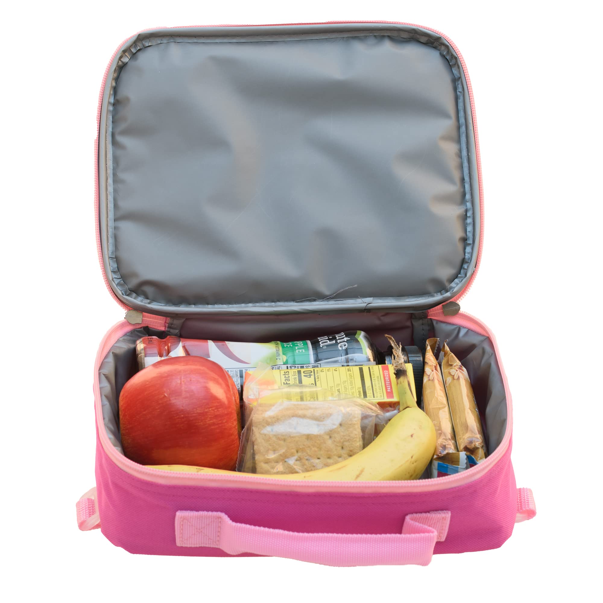 Disney Minnie Mouse Girls & Toddler 4 Piece Backpack Set, Flip Sequin School Bag with Front Zip & Side Mesh Side Pockets, Insulated Lunch Box, Water Bottle, and Squish Ball Dangle