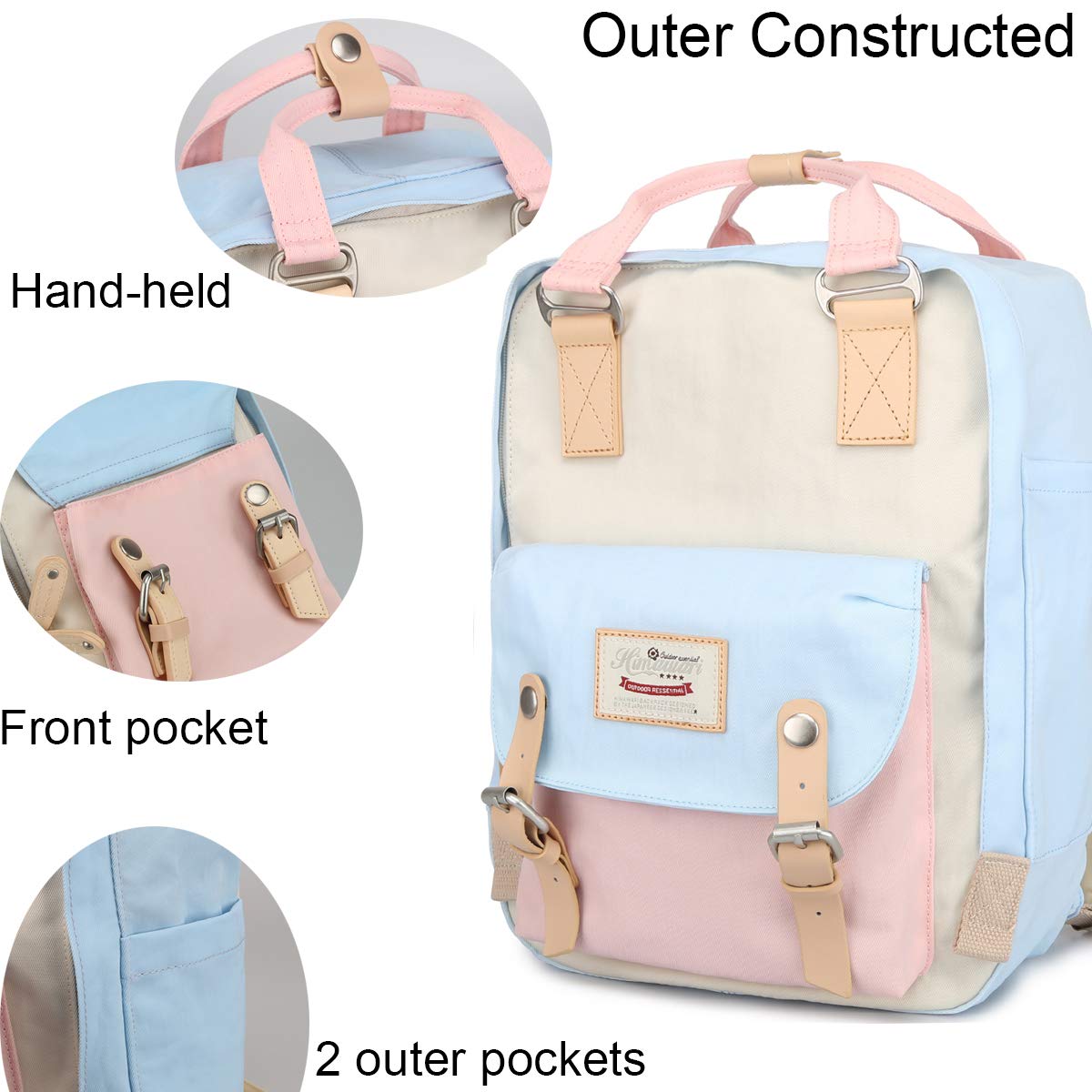 Himawari Backpack/Waterproof Backpack 14.9" College Vintage Travel Bag for Women,14inch Laptop for Student (HM-38#)