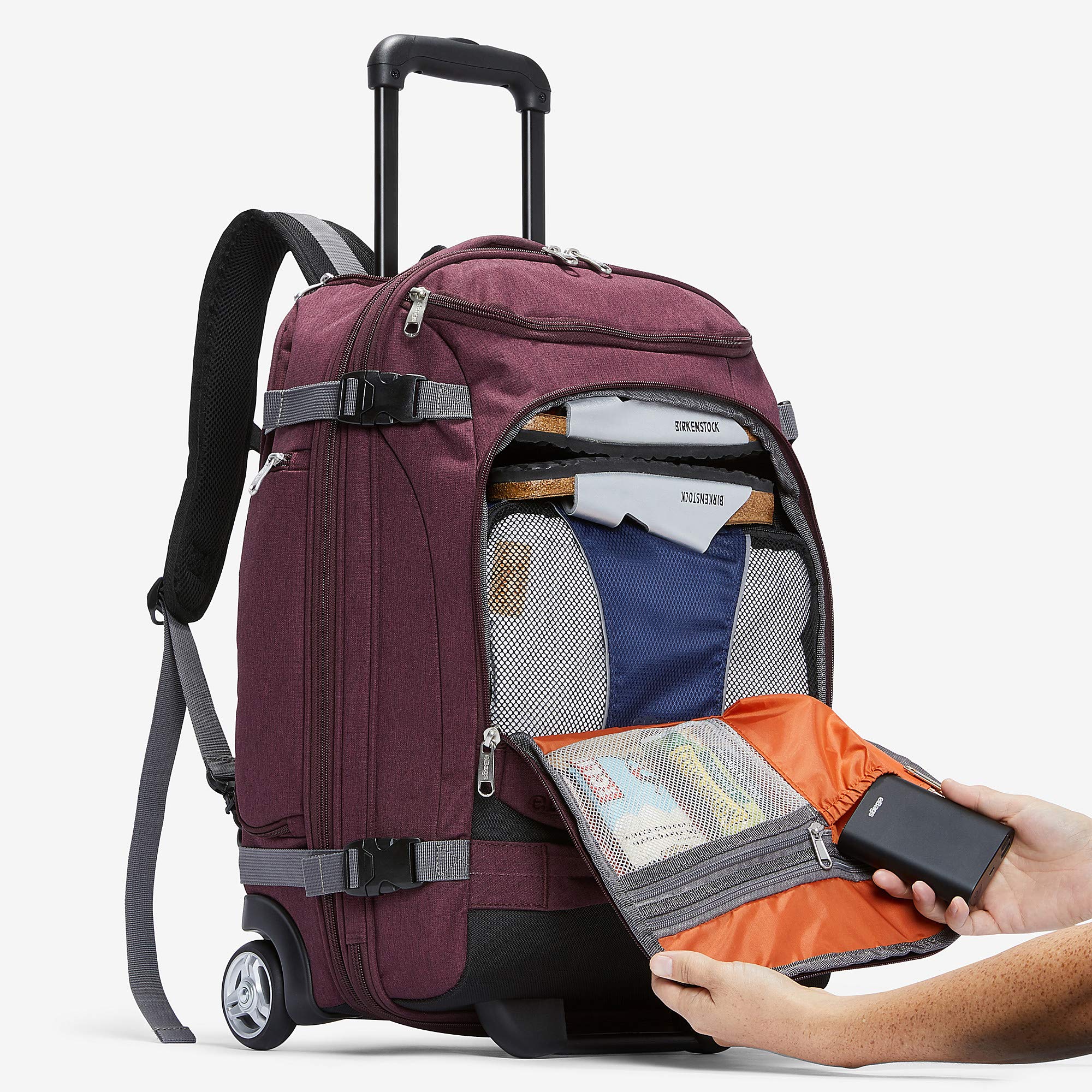 ebags Mother Lode Rolling Travel Backpack (Brushed Indigo)