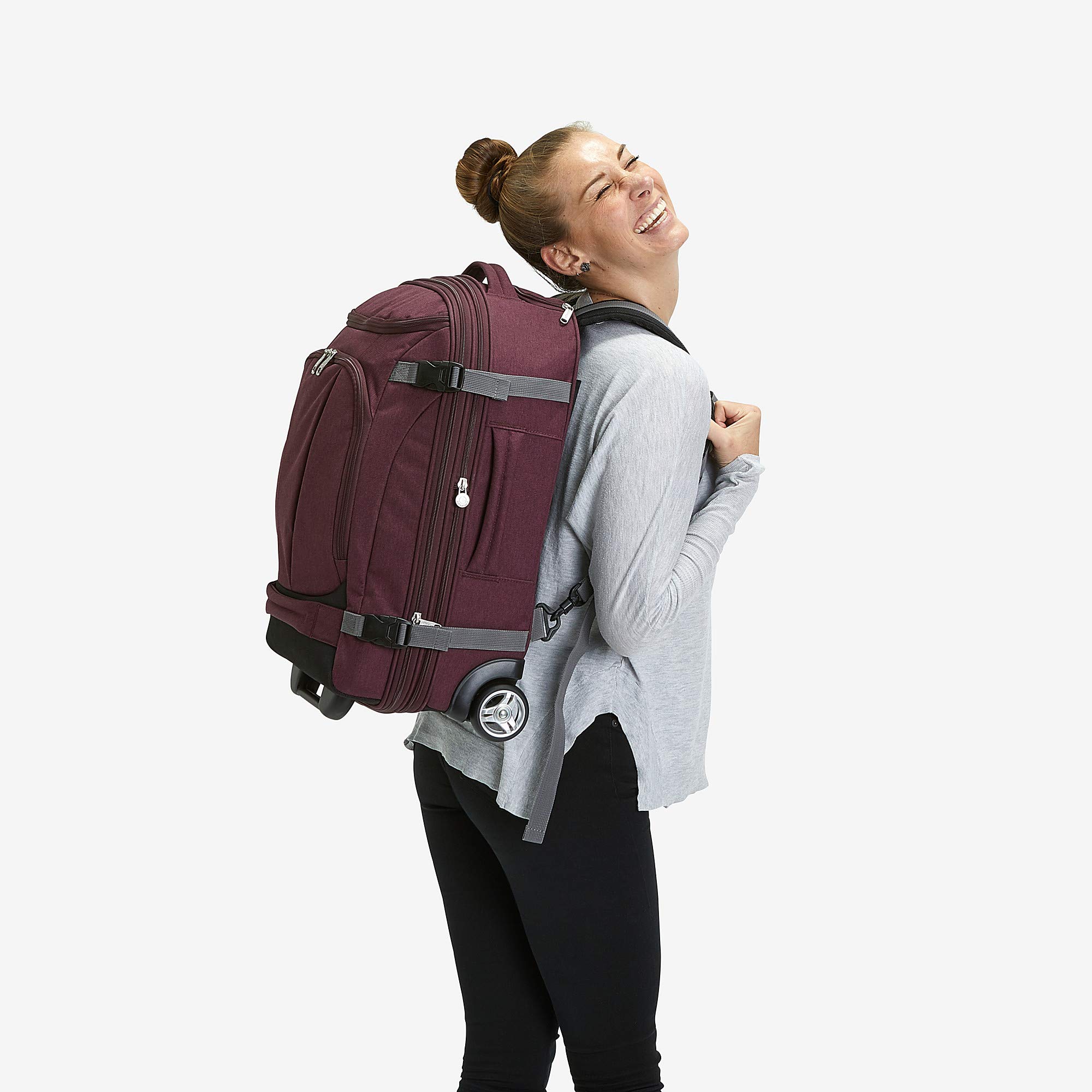 ebags Mother Lode Rolling Travel Backpack (Brushed Indigo)